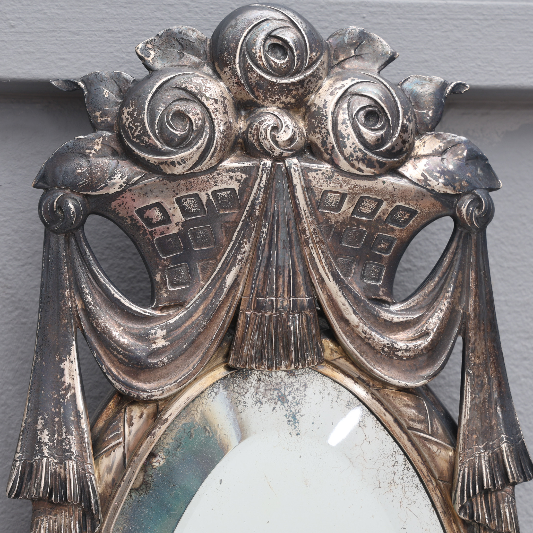 Images for 4688811. MIRRORS, A PAIR, SILVER FRAMES STAMPED ERNST SVEDBOM, VETLANDA 1913. - Auctionet