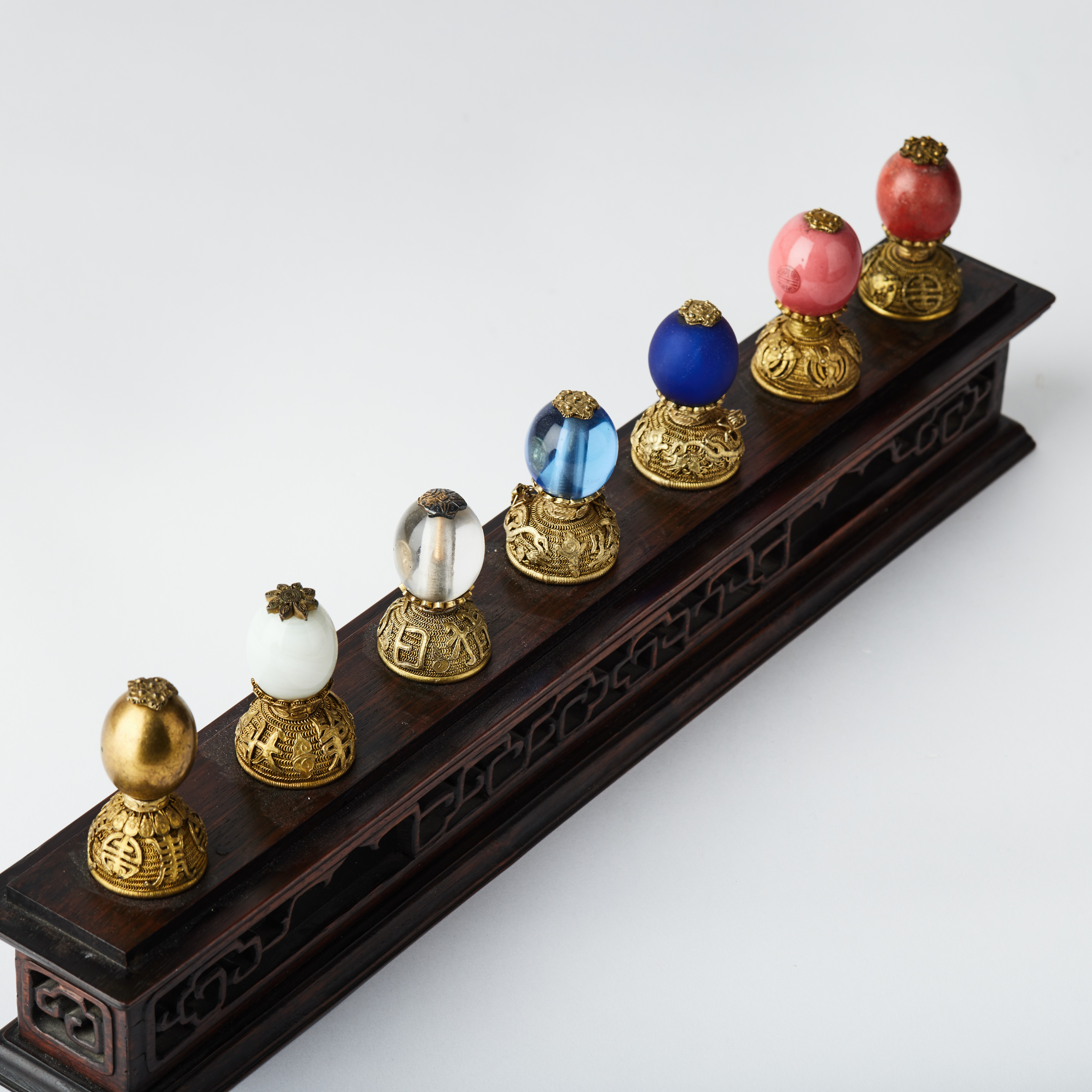 Images for 4690285. A Group of Seven Chinese Mandarin Hat Buttons ...