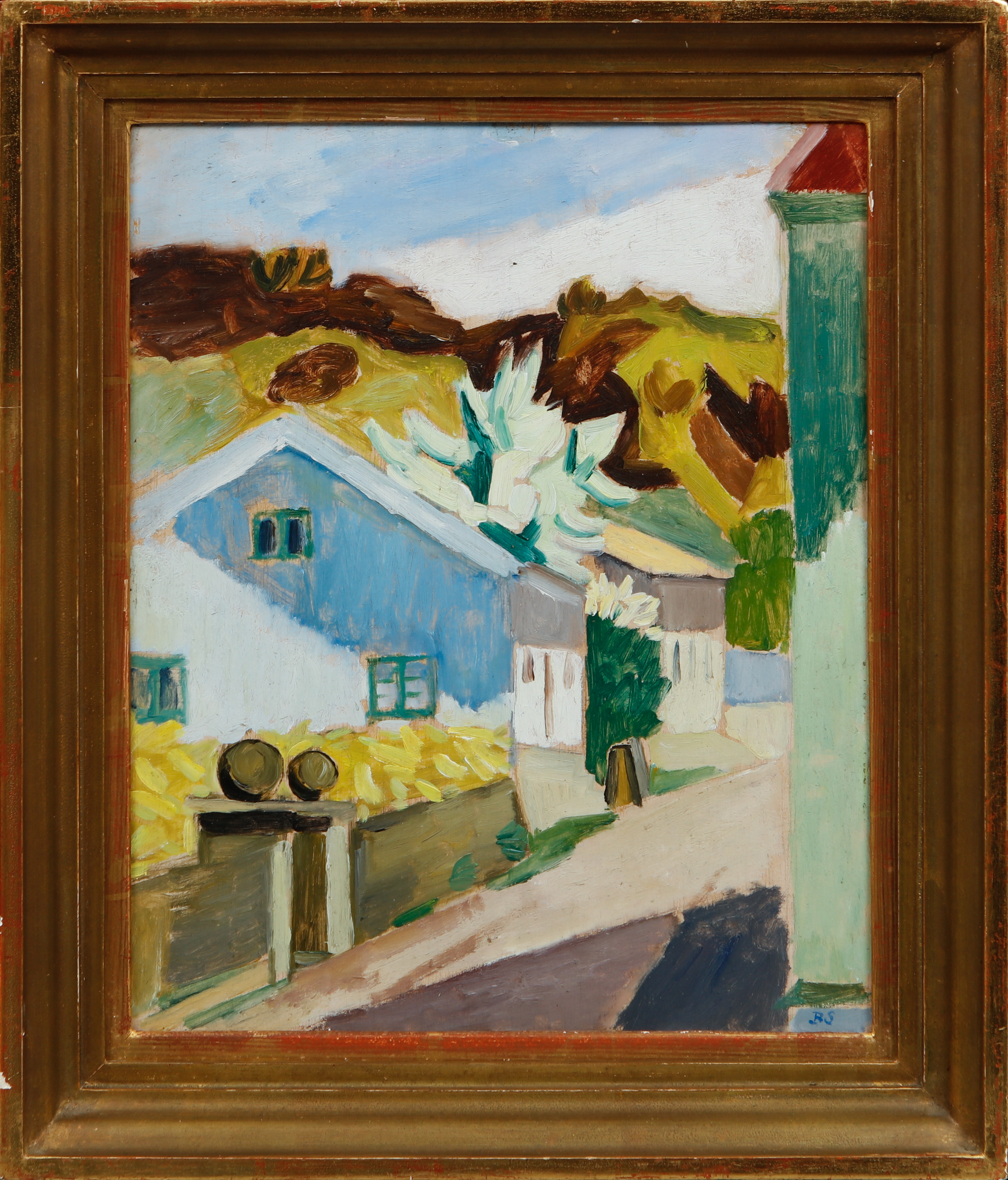 BIRGER SIMONSSON. Bygata, oil on panel, signed. Art - Paintings - Auctionet