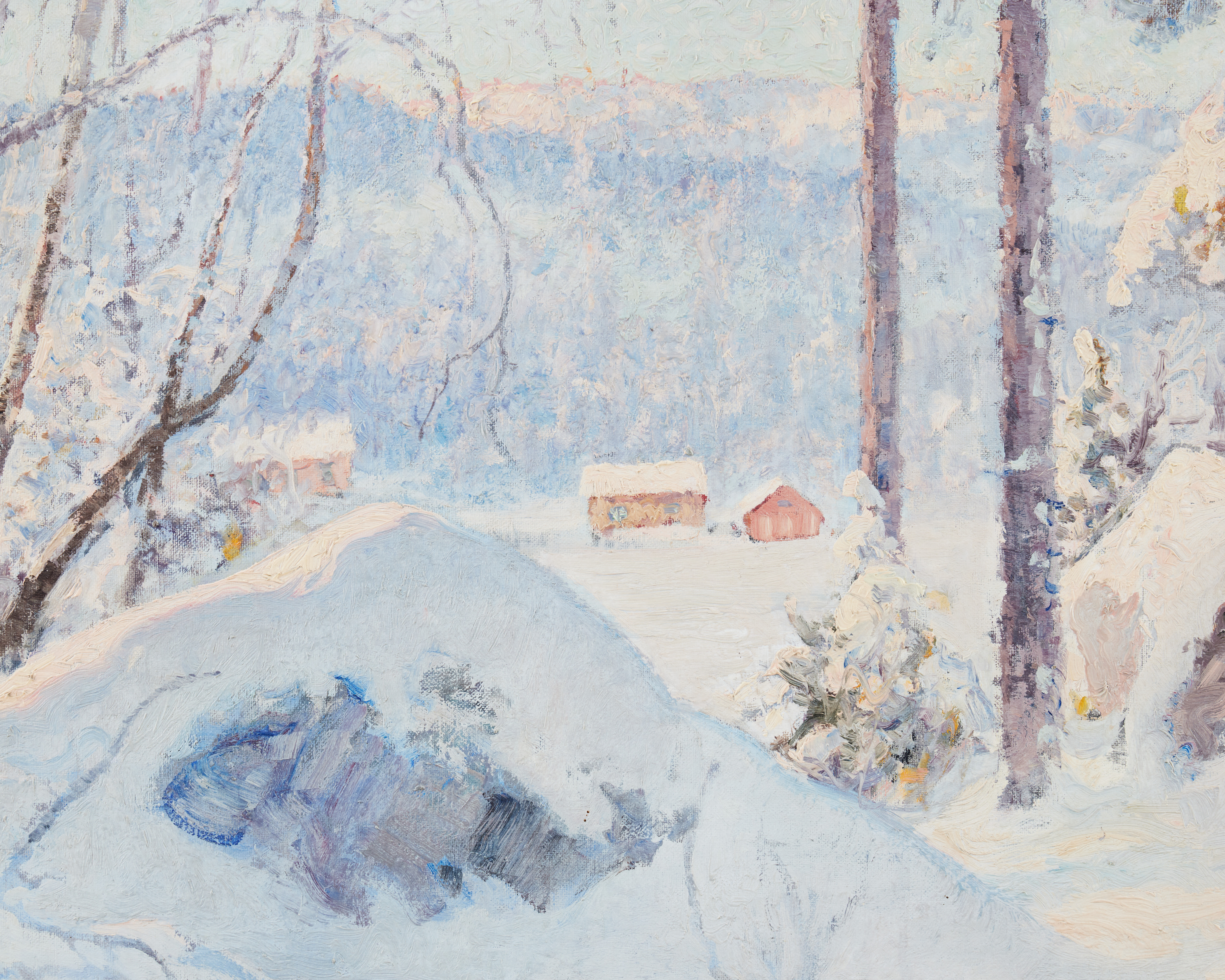 Bilder för 4692241. ANSHELM SCHULTZBERG. Vinterlandskap på Hästberget ...