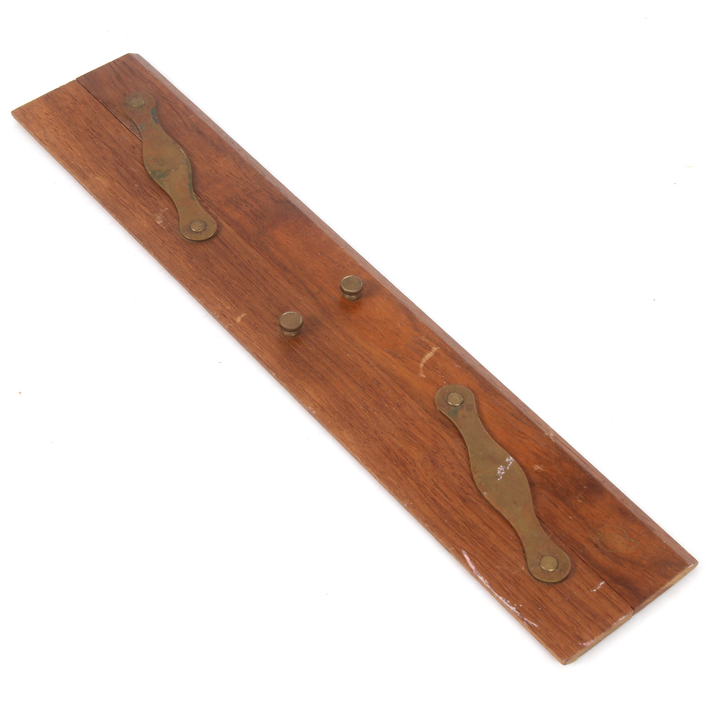 A wooden paralleliner, with brass fittings, for nautical charts, Toper ...