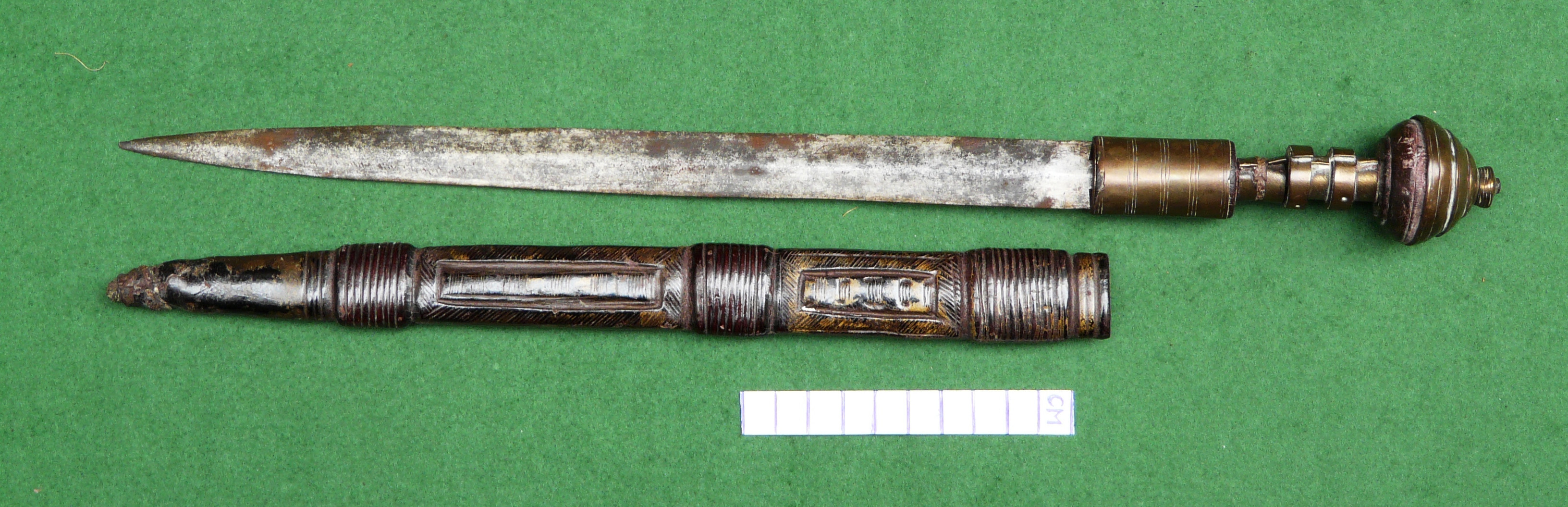 Images for 4697037. A 19TH CENTURY AFRICAN KNIFE AND SCABBARD, POSSIBLY ...