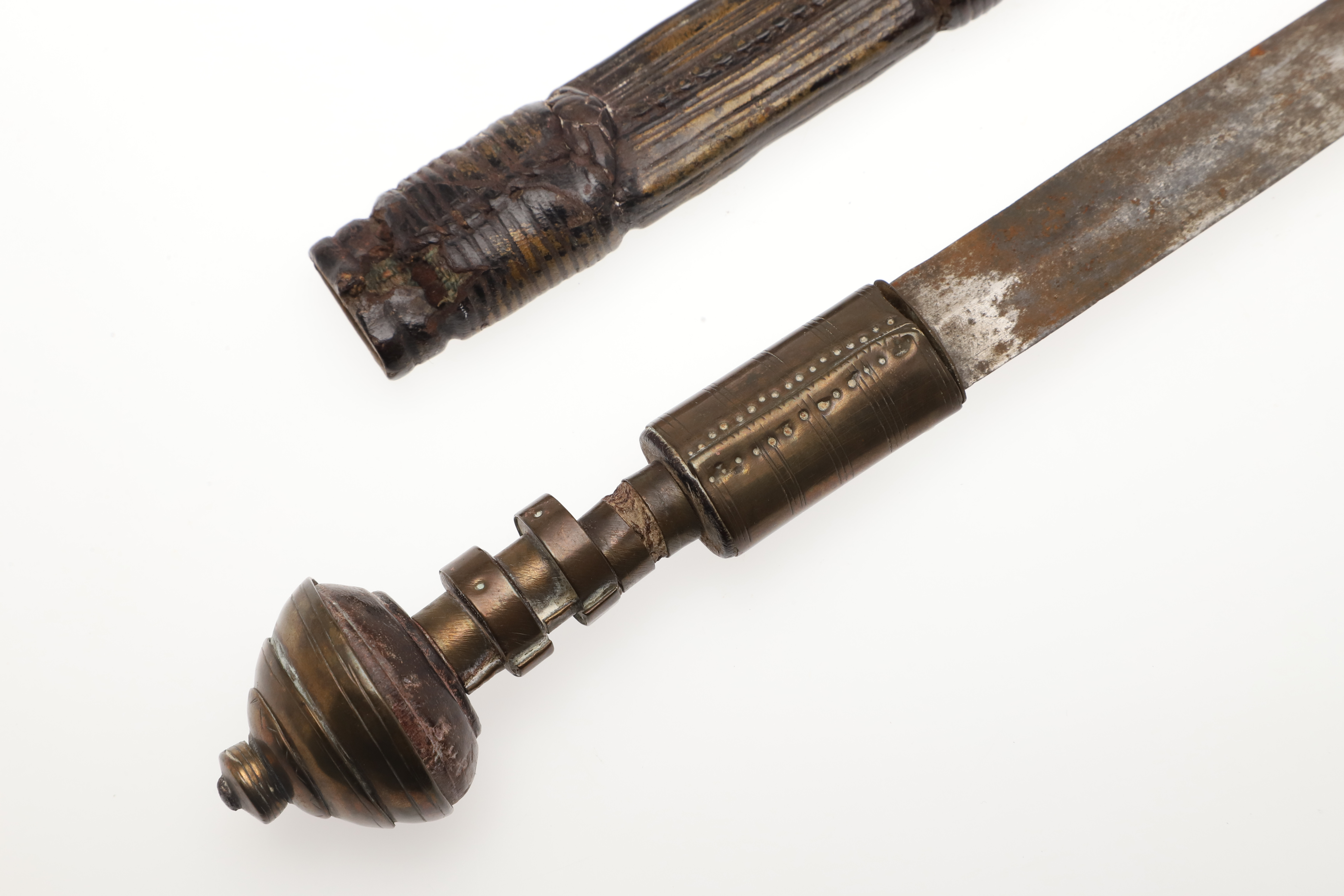 Images for 4697037. A 19TH CENTURY AFRICAN KNIFE AND SCABBARD, POSSIBLY ...