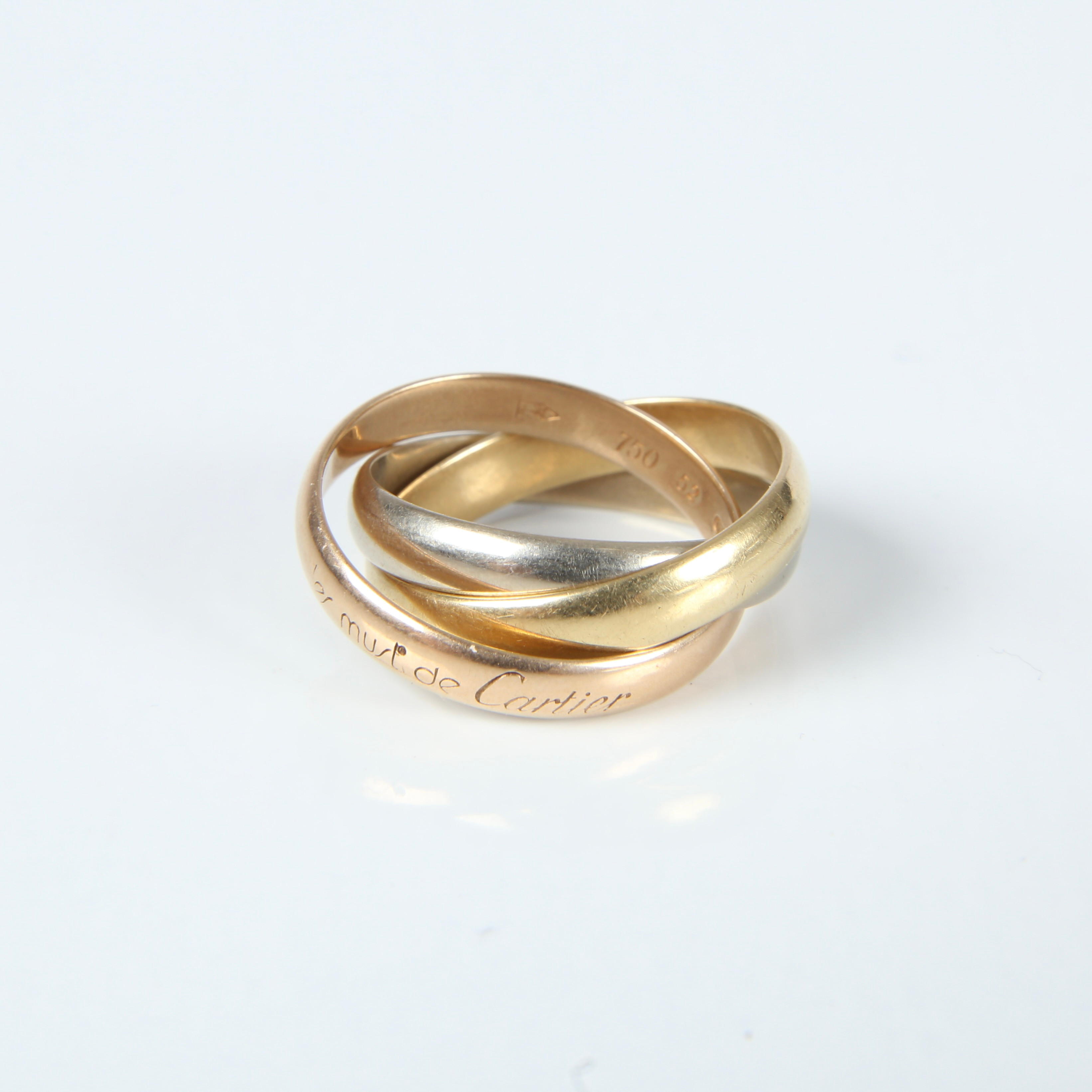 Bilder för 4700160. CARTIER. ”Trinity” ring i 18K guld, storlek. ! 52 ...