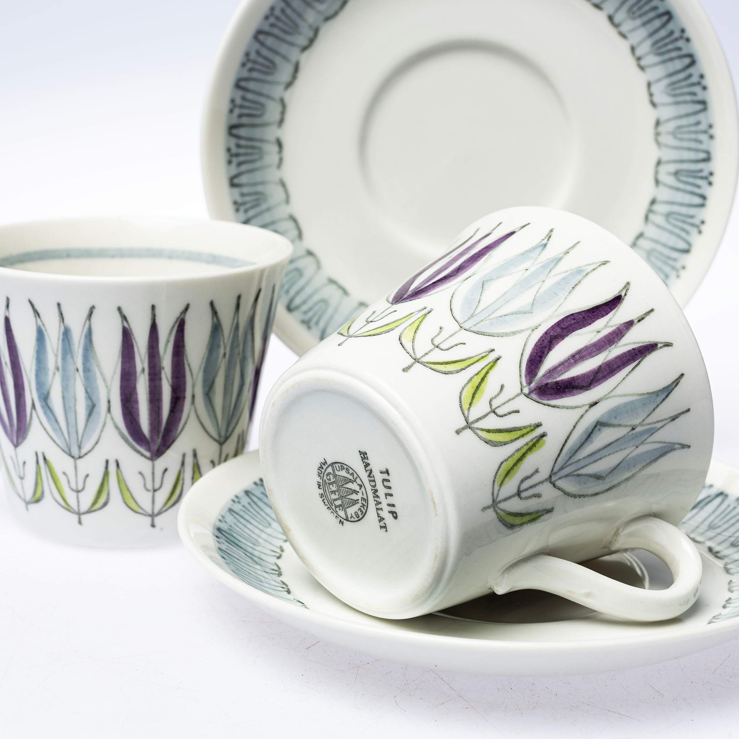 Images for 4700347. SVEN ERIC SKAWONIUS. Tea cups with saucers, 2 pairs ...