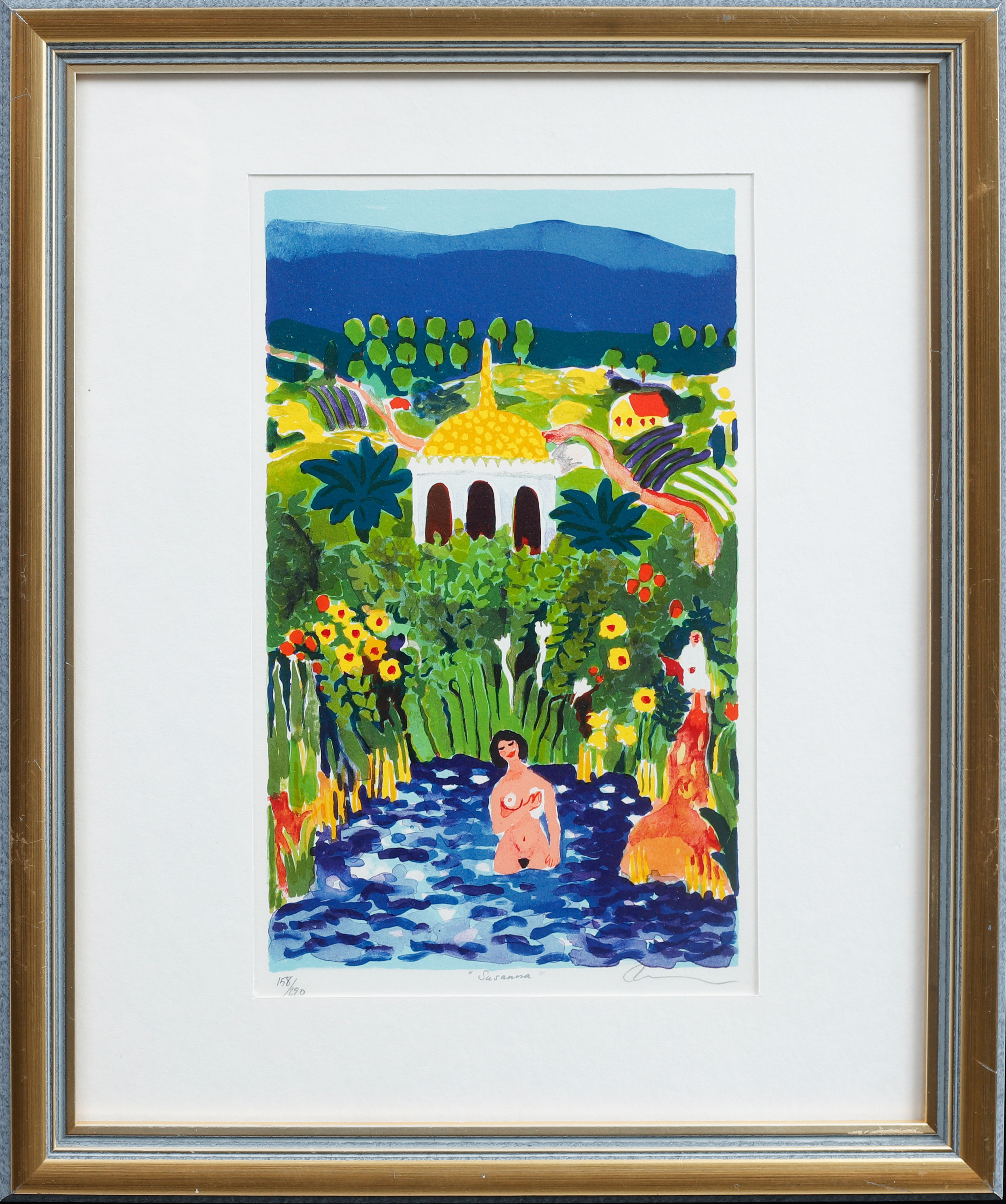 ANDERS HULTMAN. “Susanna”, lithograph in colours, signed and numbered ...