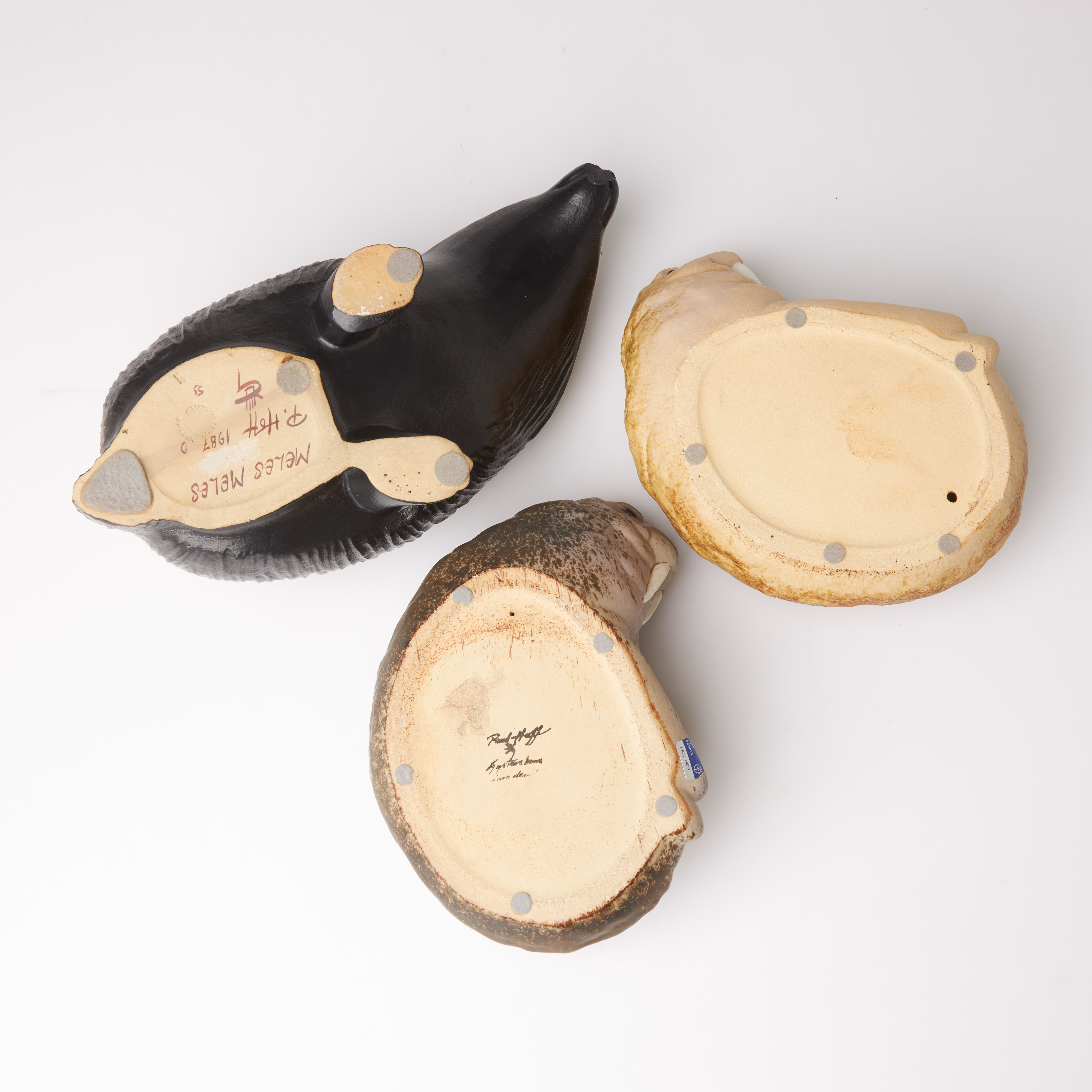 Images for 4720270. PAUL HOFF. FIGURINES, 3pcs, two walruses and a ...