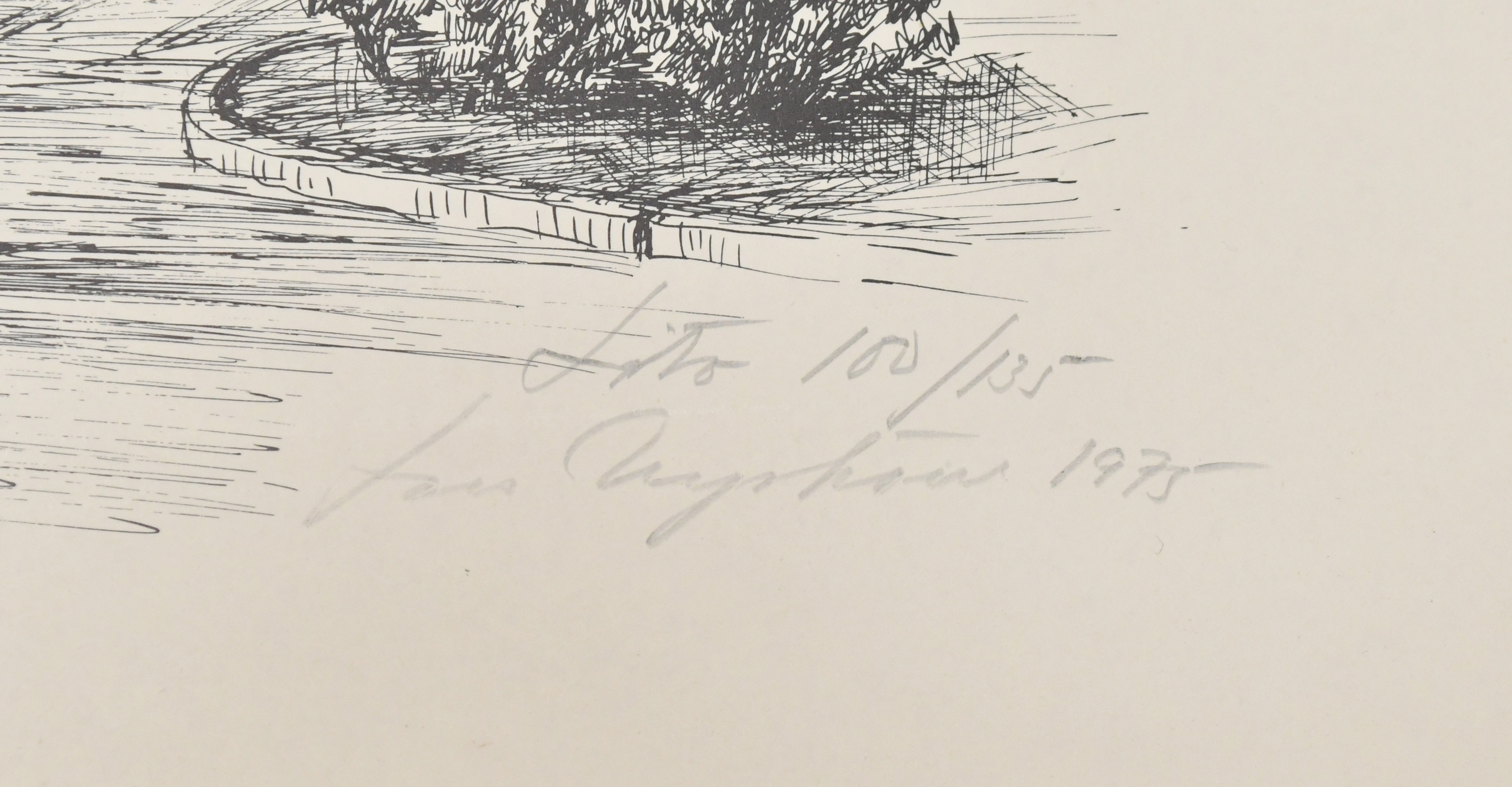 LARS NYSTRÖM. Portrait of Courthouse Lerum. lithograph. Art ...