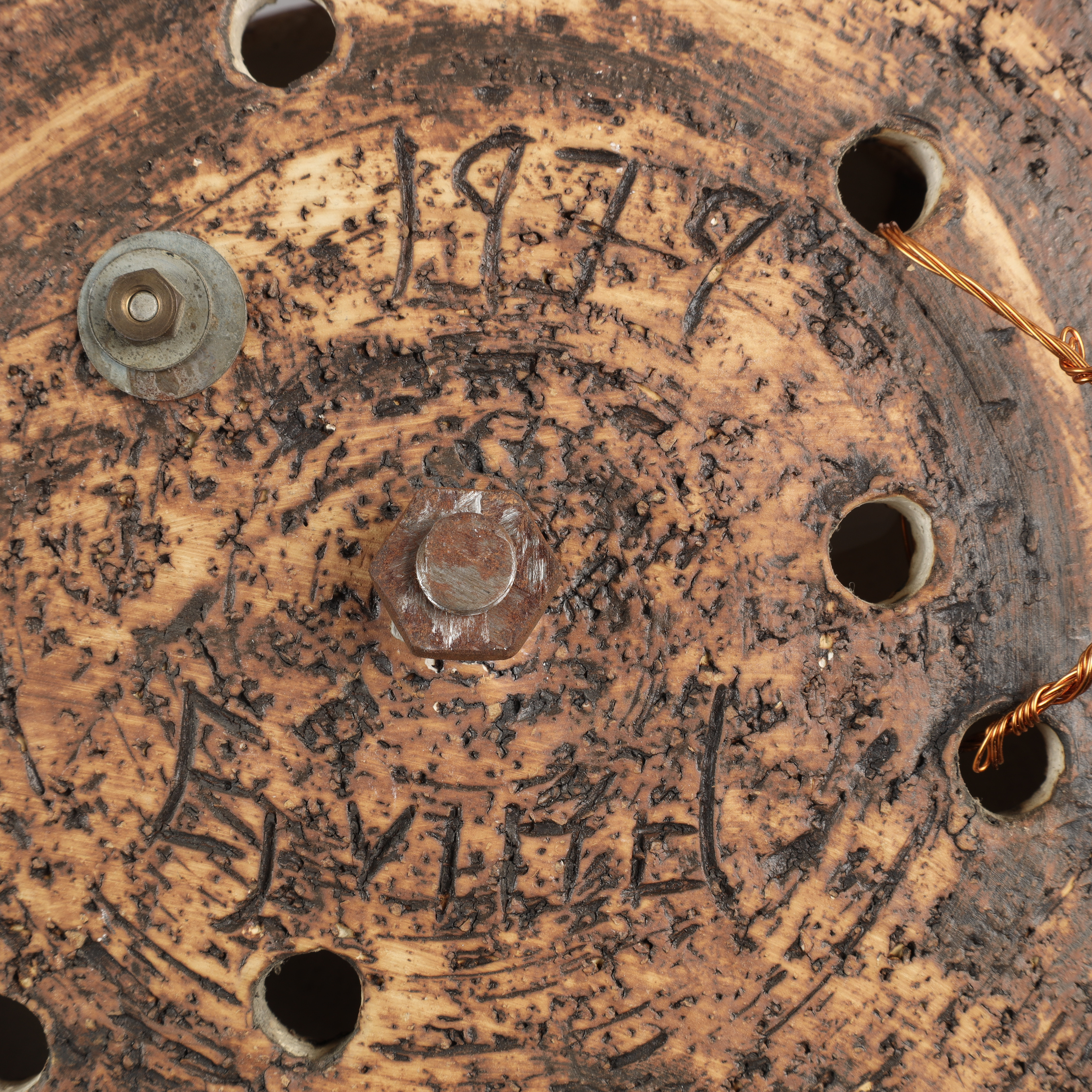 Images for 4724135. WALL LAMP made of chamotte stoneware with leaf ...