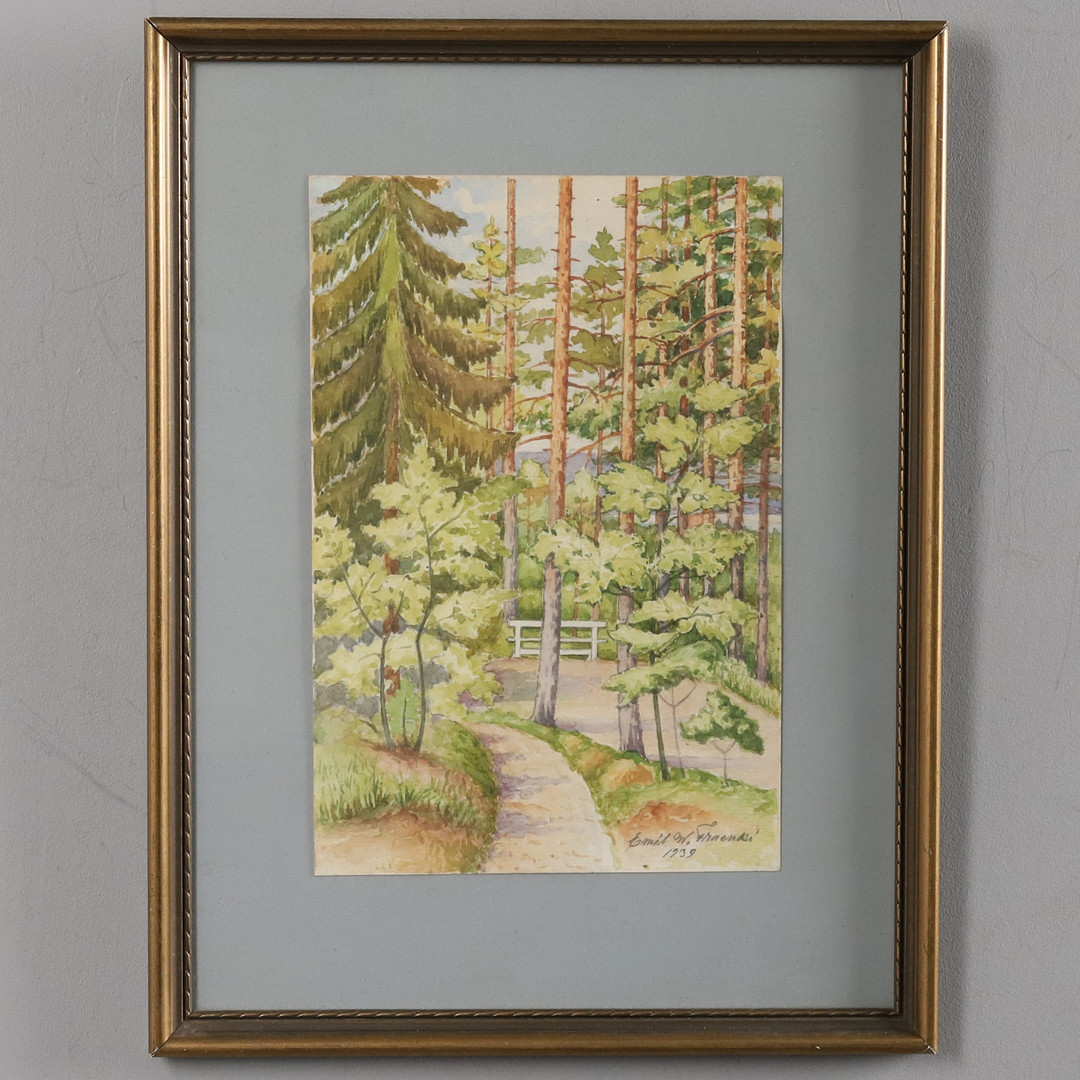 Images for 4727753. EMIL W FRAENKI. BACKGAMMON. Watercolour on ...