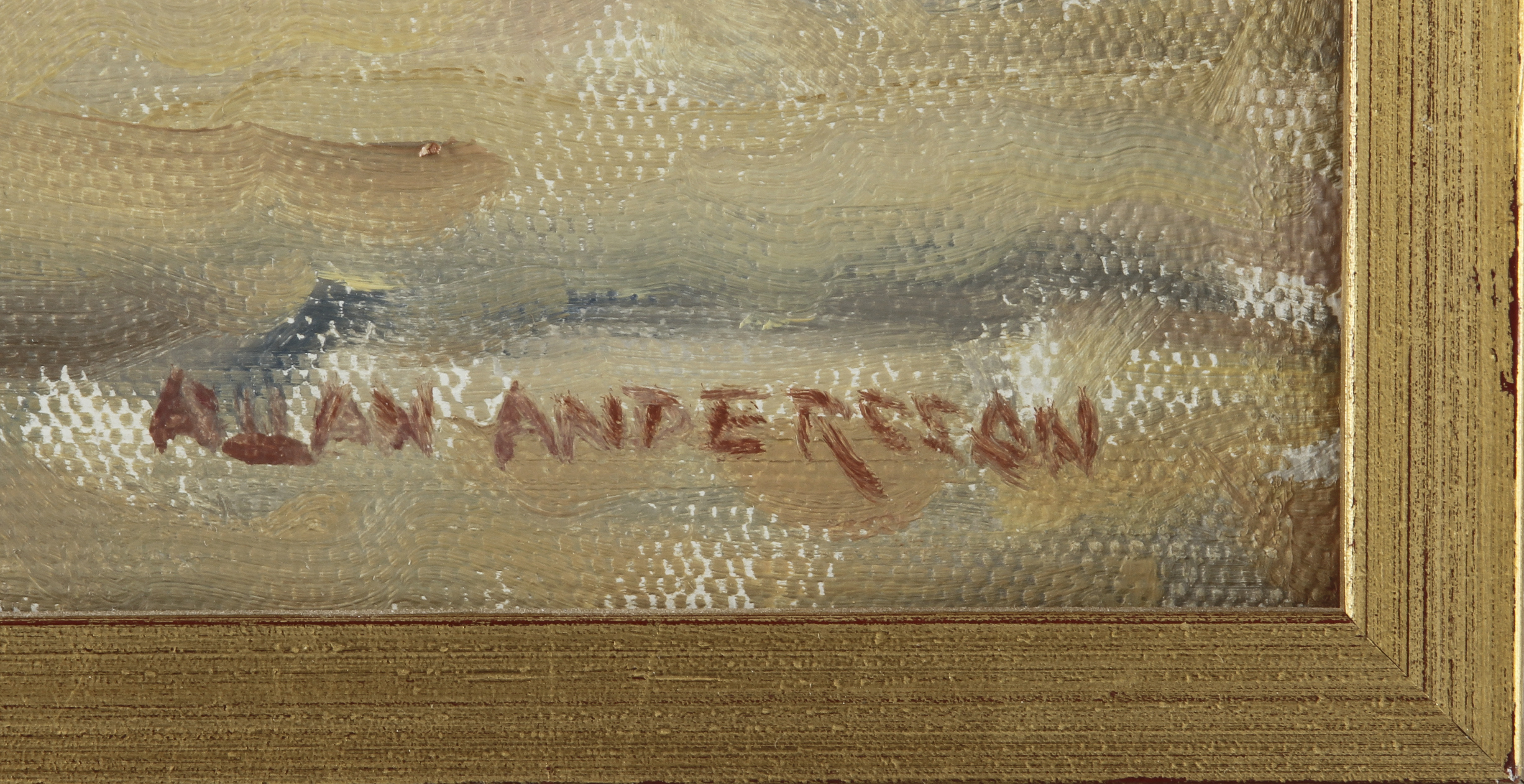 Images for 47381. ALLAN ANDERSSON. Oil on canvas, signed. Flying bird ...