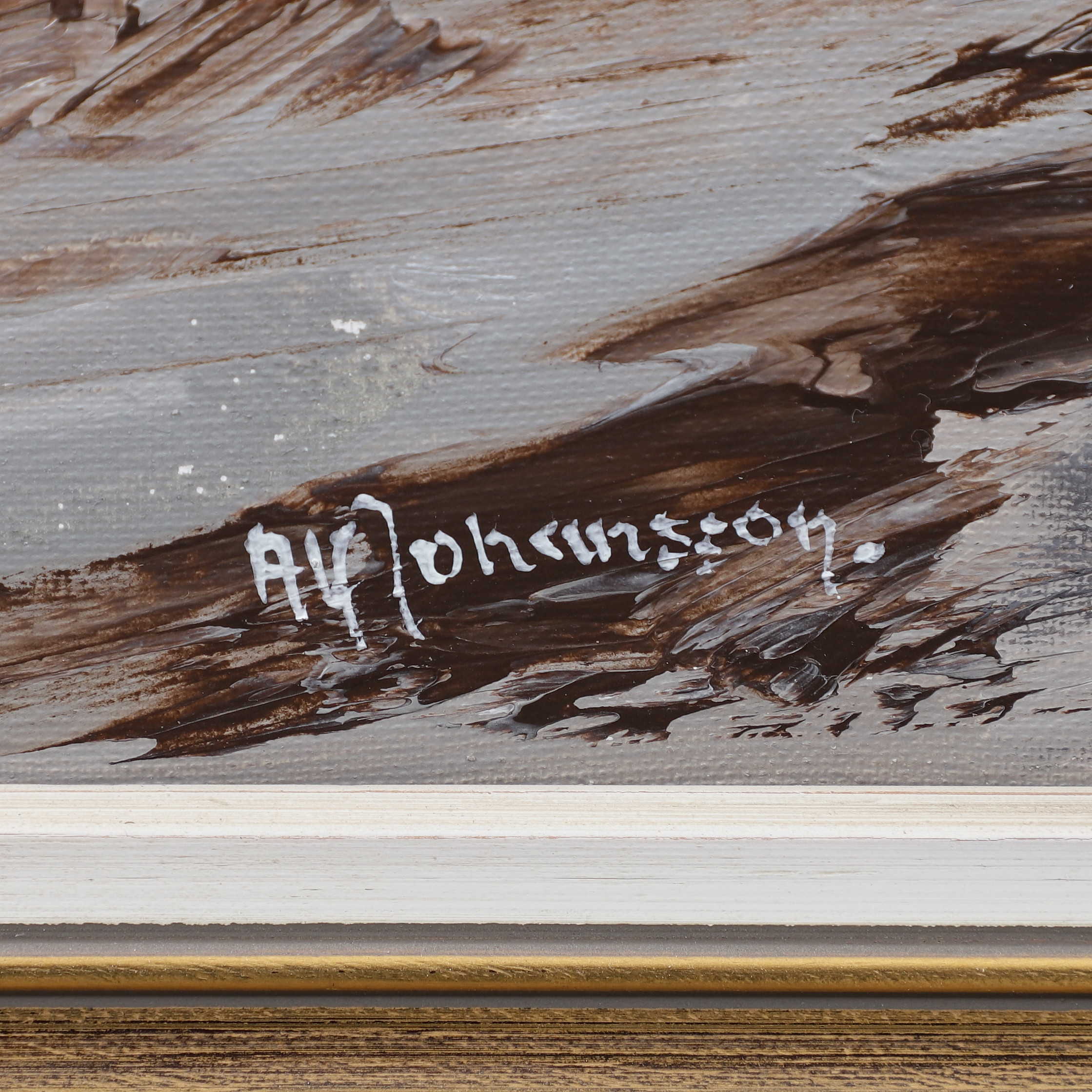 Bilder för 4738721. ALF JOHANSSON. "Fälthare", olja på duk, signerad ...