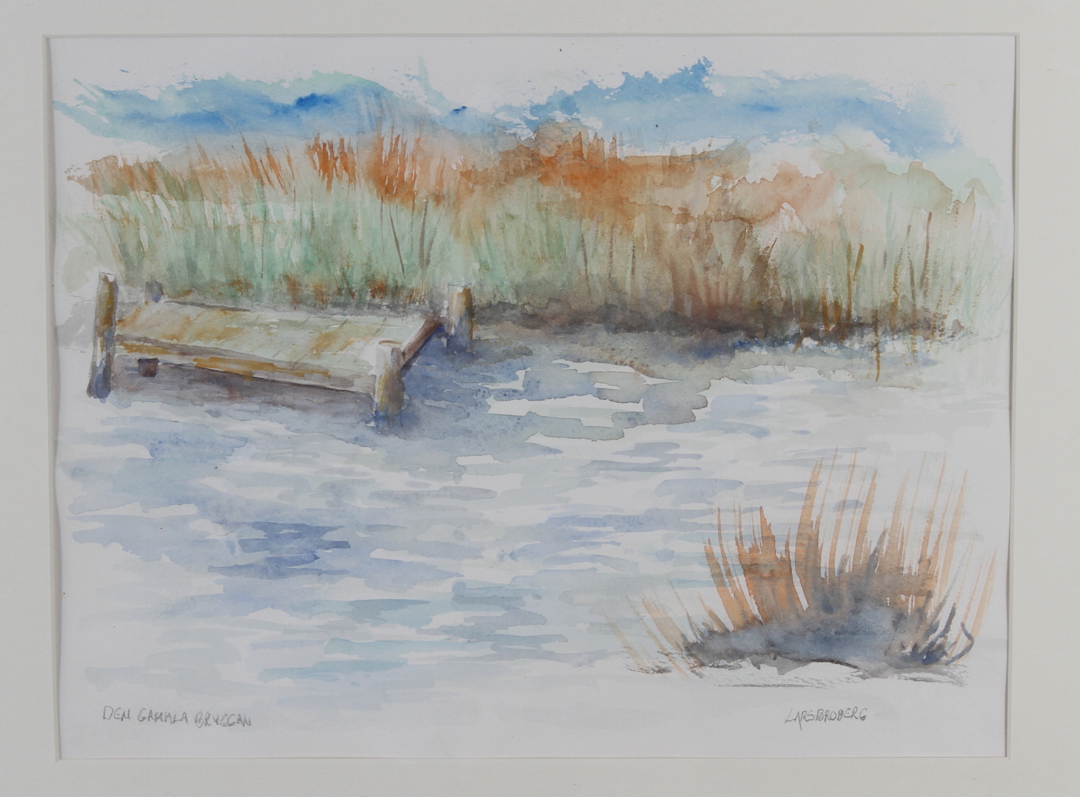 Images for 473905. LARS BROBERG. 2 pcs. "The Old Wharf" and "Strandkant ...