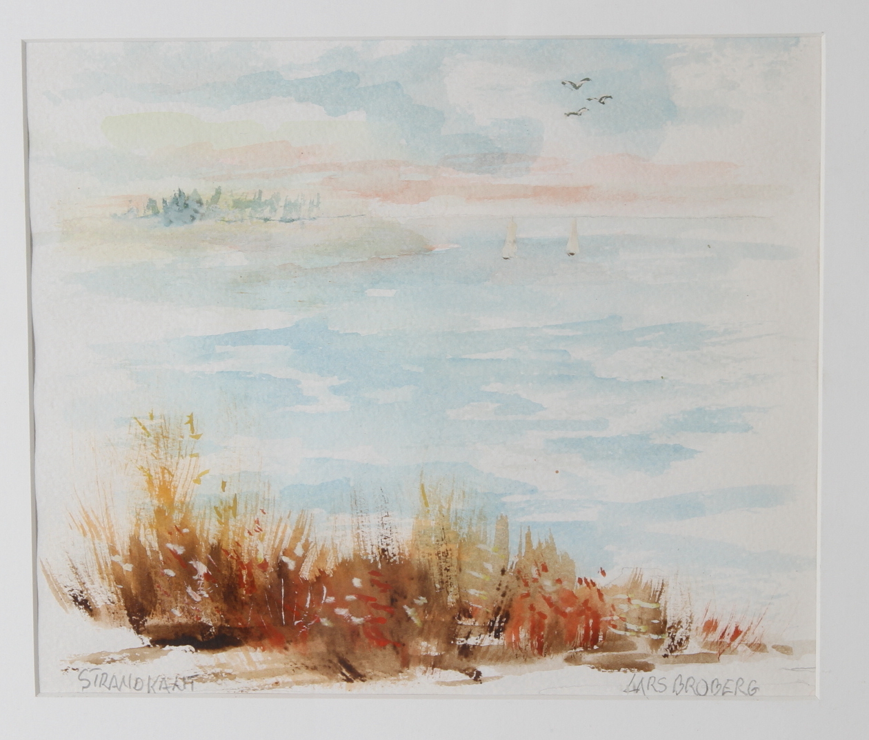 Images for 473905. LARS BROBERG. 2 pcs. "The Old Wharf" and "Strandkant ...