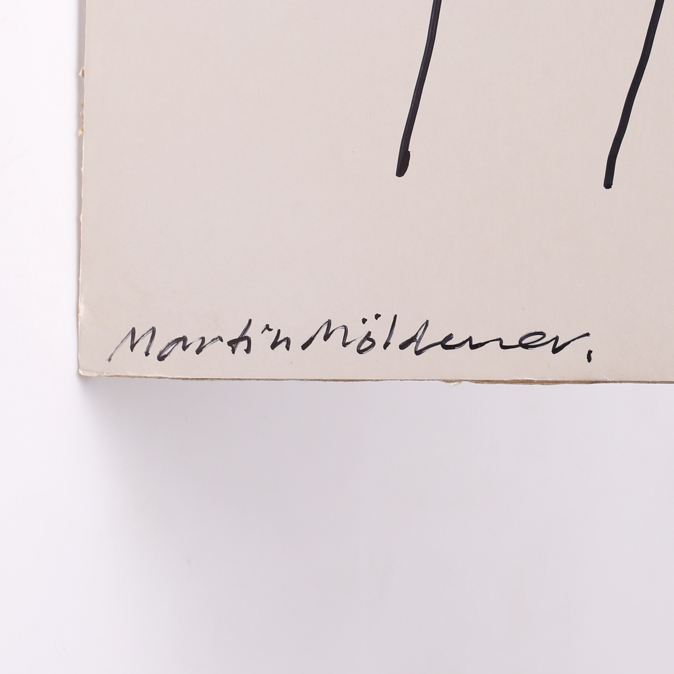 MARTIN MÖLDENER. “Love is blind”, ink on passepartout, signed. Art ...