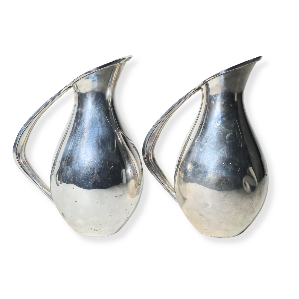 Images for 4760349. PAIR OF SILVER WATER JUGS WITH JENSEN PUNCH, 20TH ...