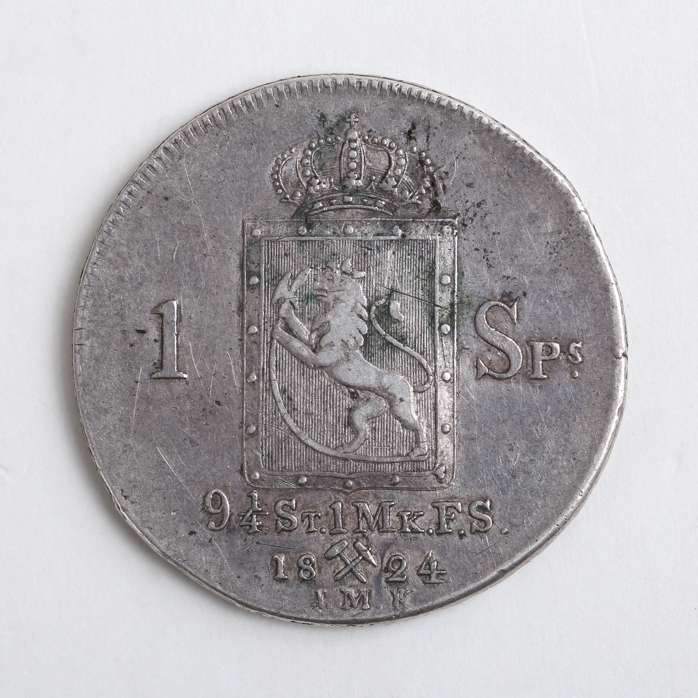 SILVER COIN, 1 Speciedaler, Norway, Karl XIV Johan, 1824. Coins, Medals ...