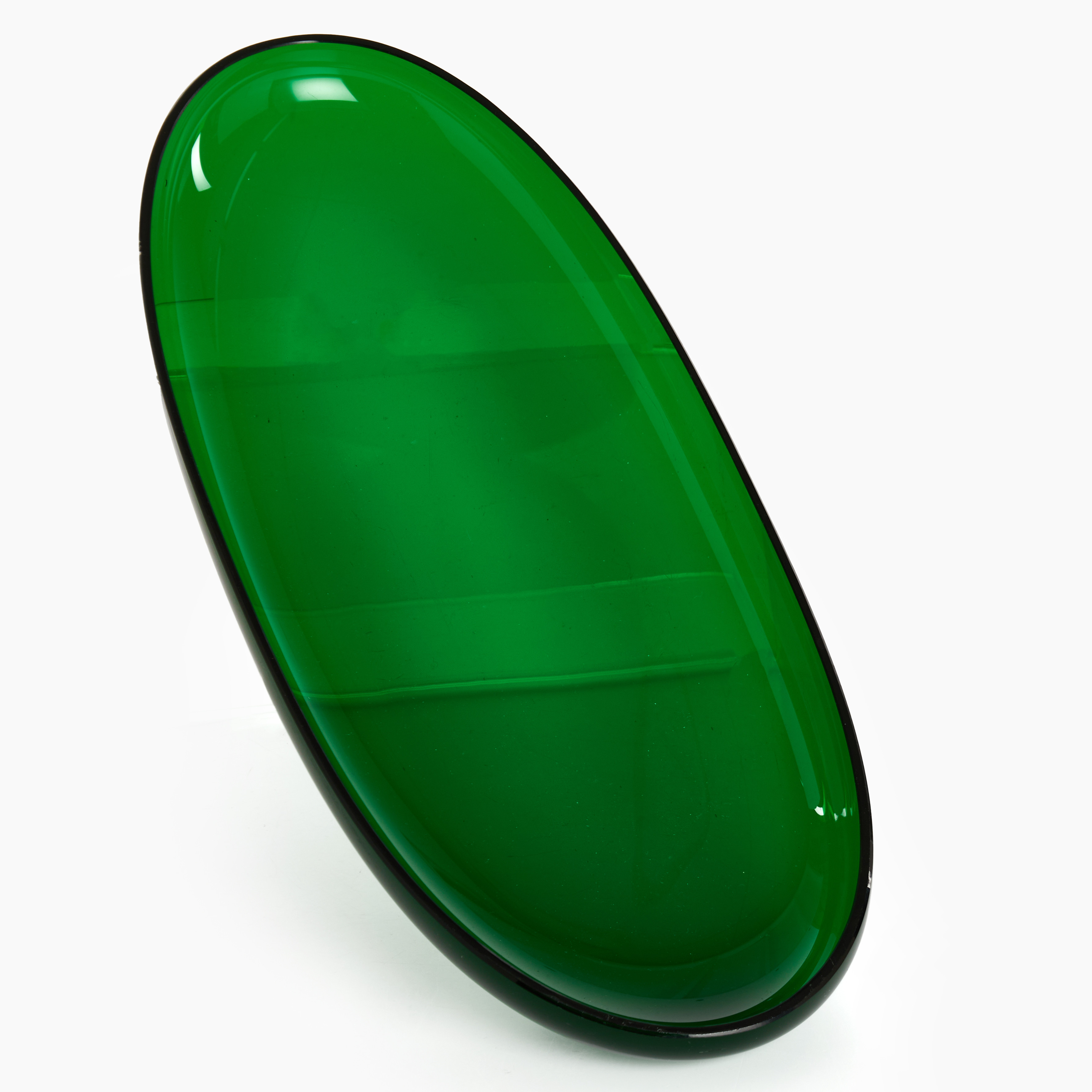 Images for 4762086. EDWARD HALD. An emerald-green glass serving dish ...
