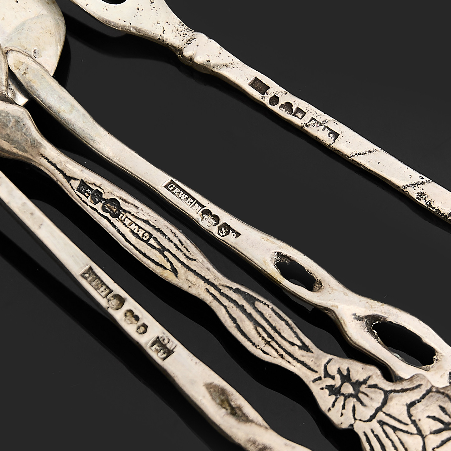 Bilder för 4766732. PARTI SILVER, 10 delar, såsselvar, sockertång ...