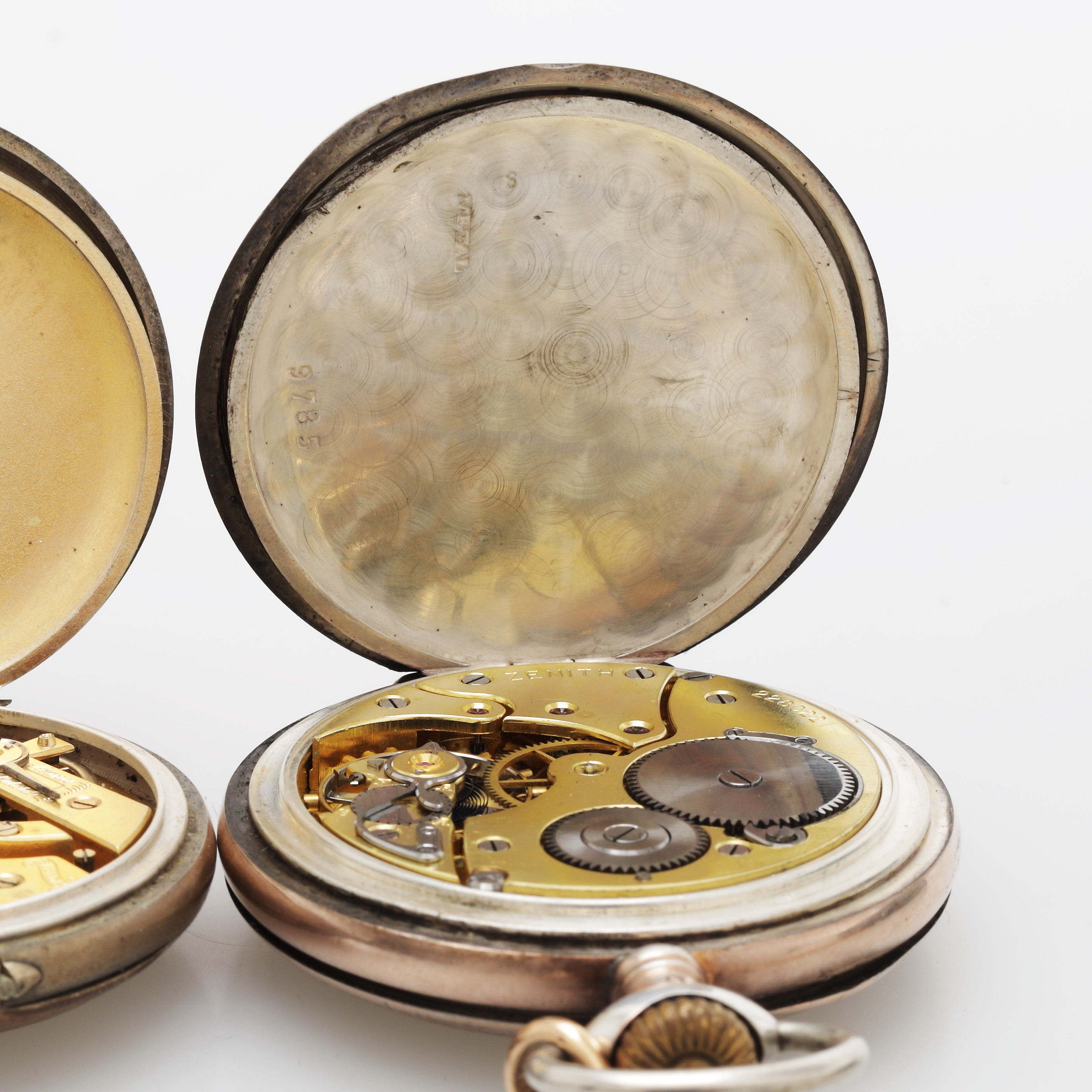 Images for 4773690. A pocket watch, 3 pcs, silver, blue Zenith, 20th ...