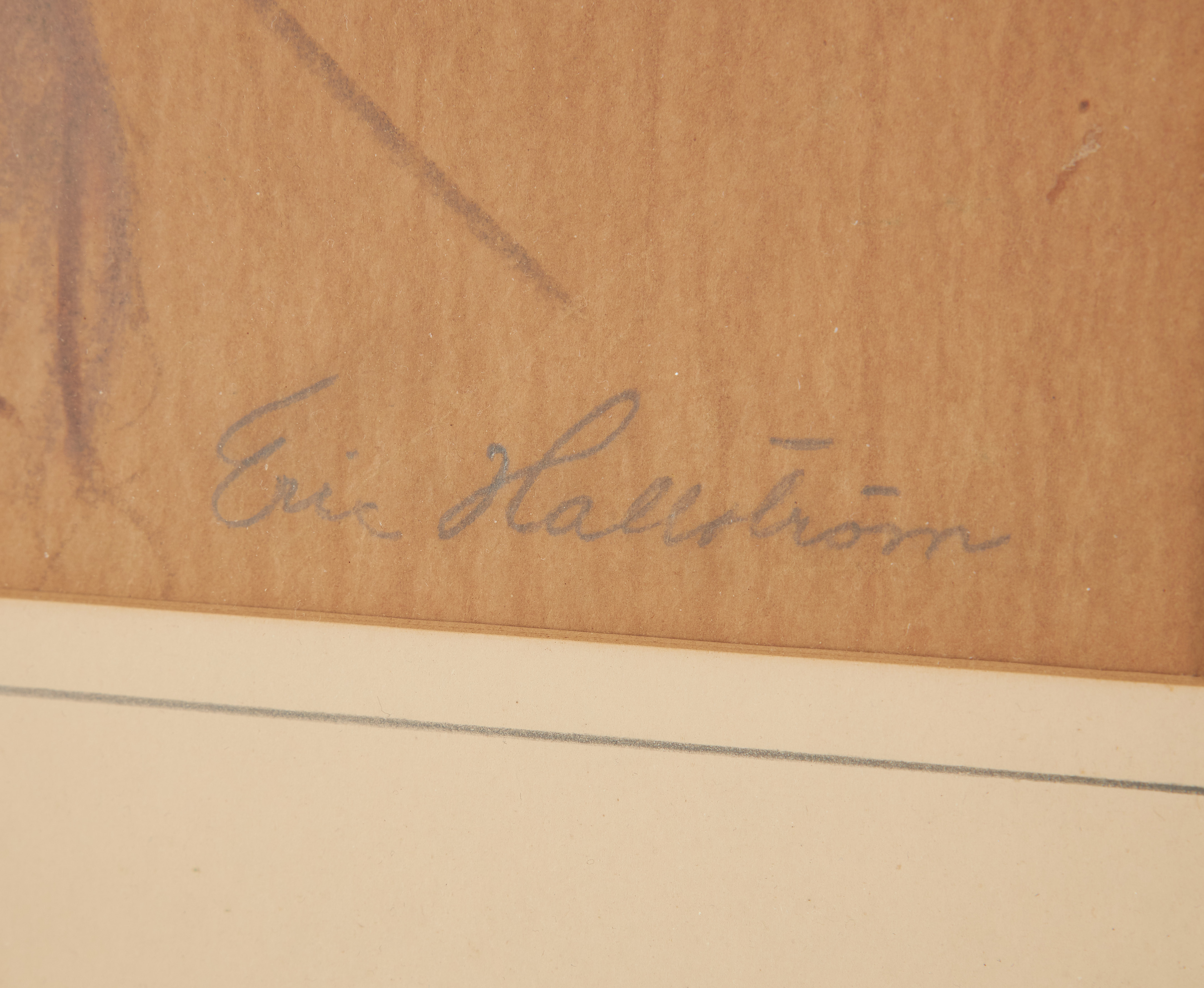 ERIC HALLSTRÖM. pastel drawing, signed. Art - Drawings - Auctionet