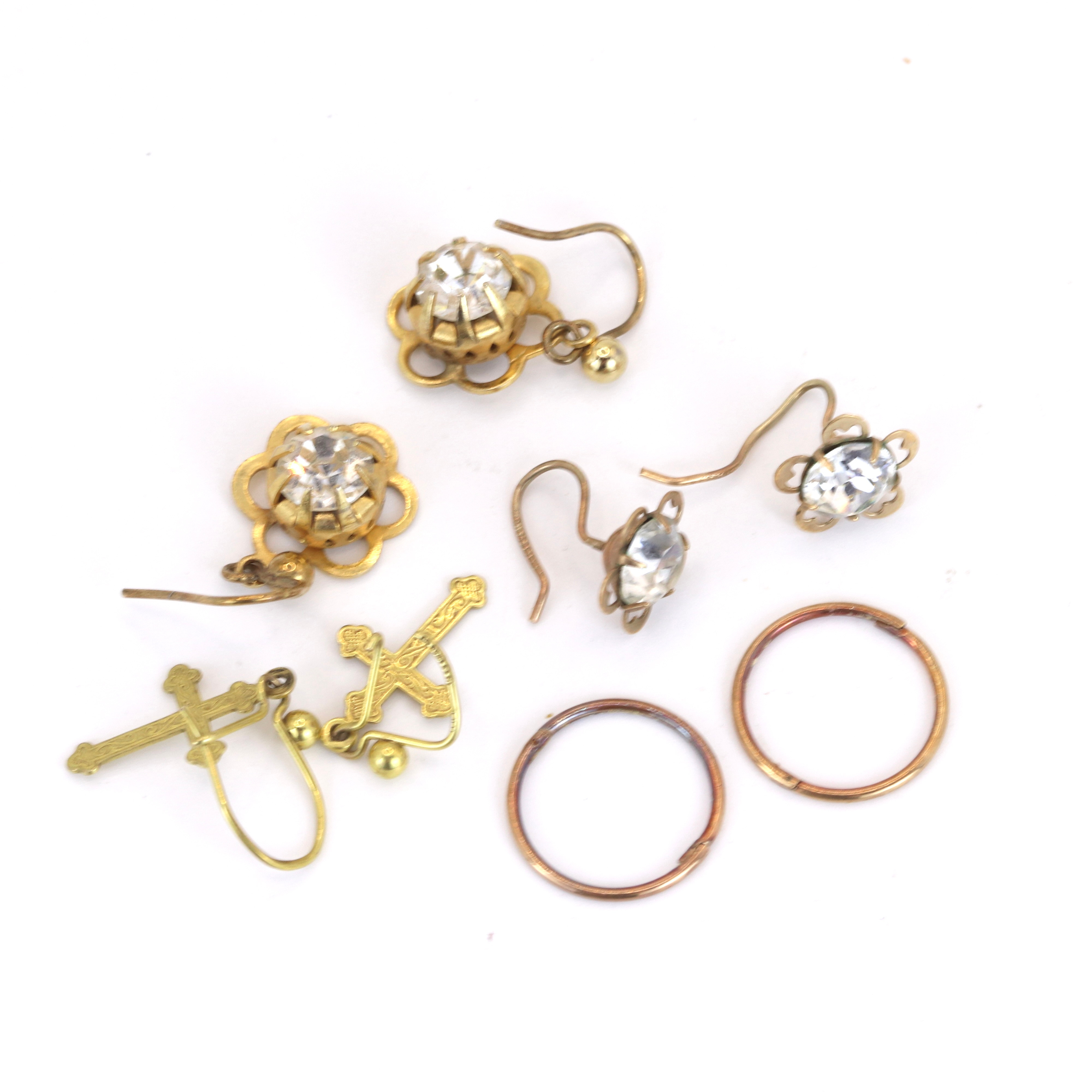 GROUP OF 9CT GOLD EARRINGS. Jewellery & Gemstones - Earrings - Auctionet