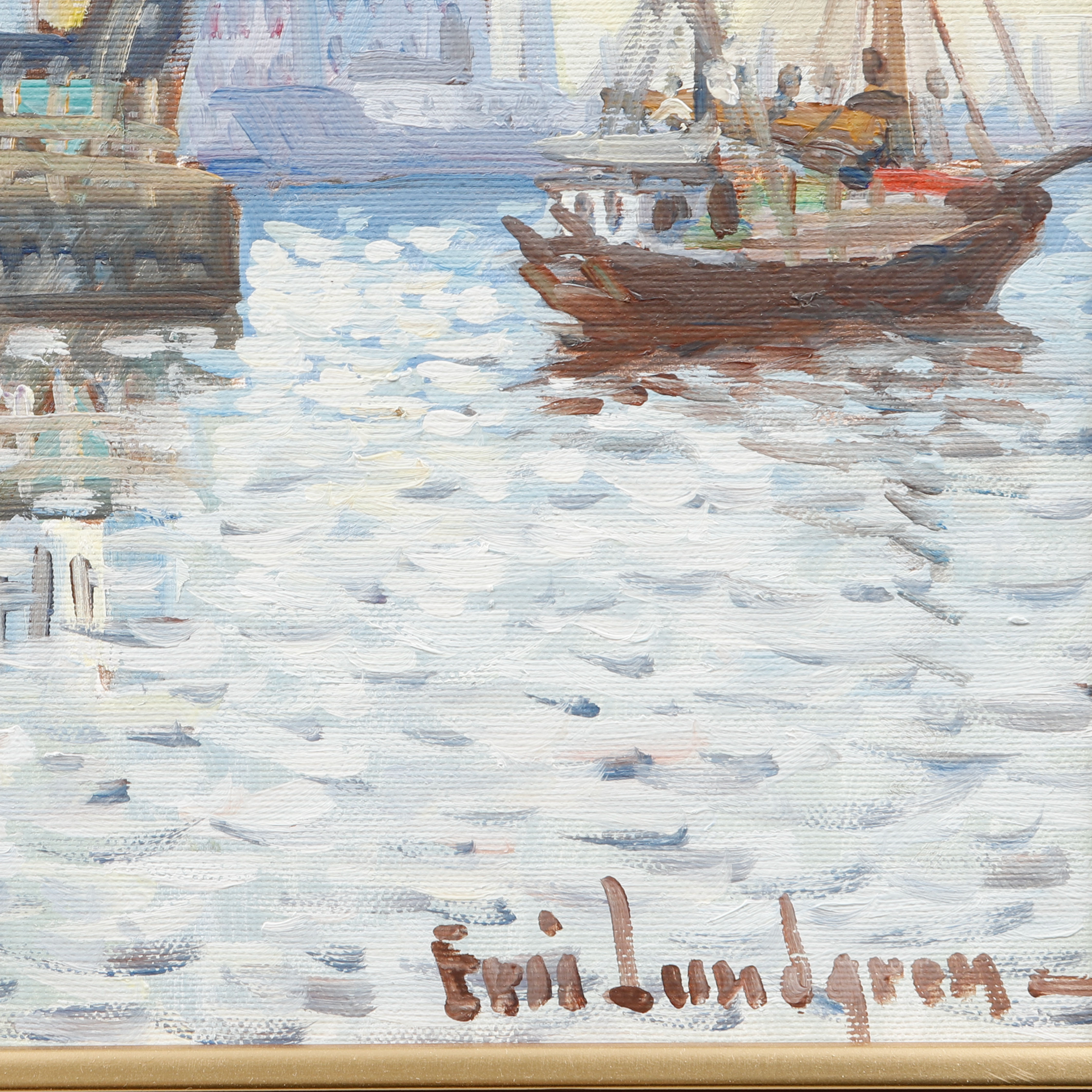 ERIC LUNDGREN. Göteborgs inlet, oil on canvas, signed. Art - Paintings ...