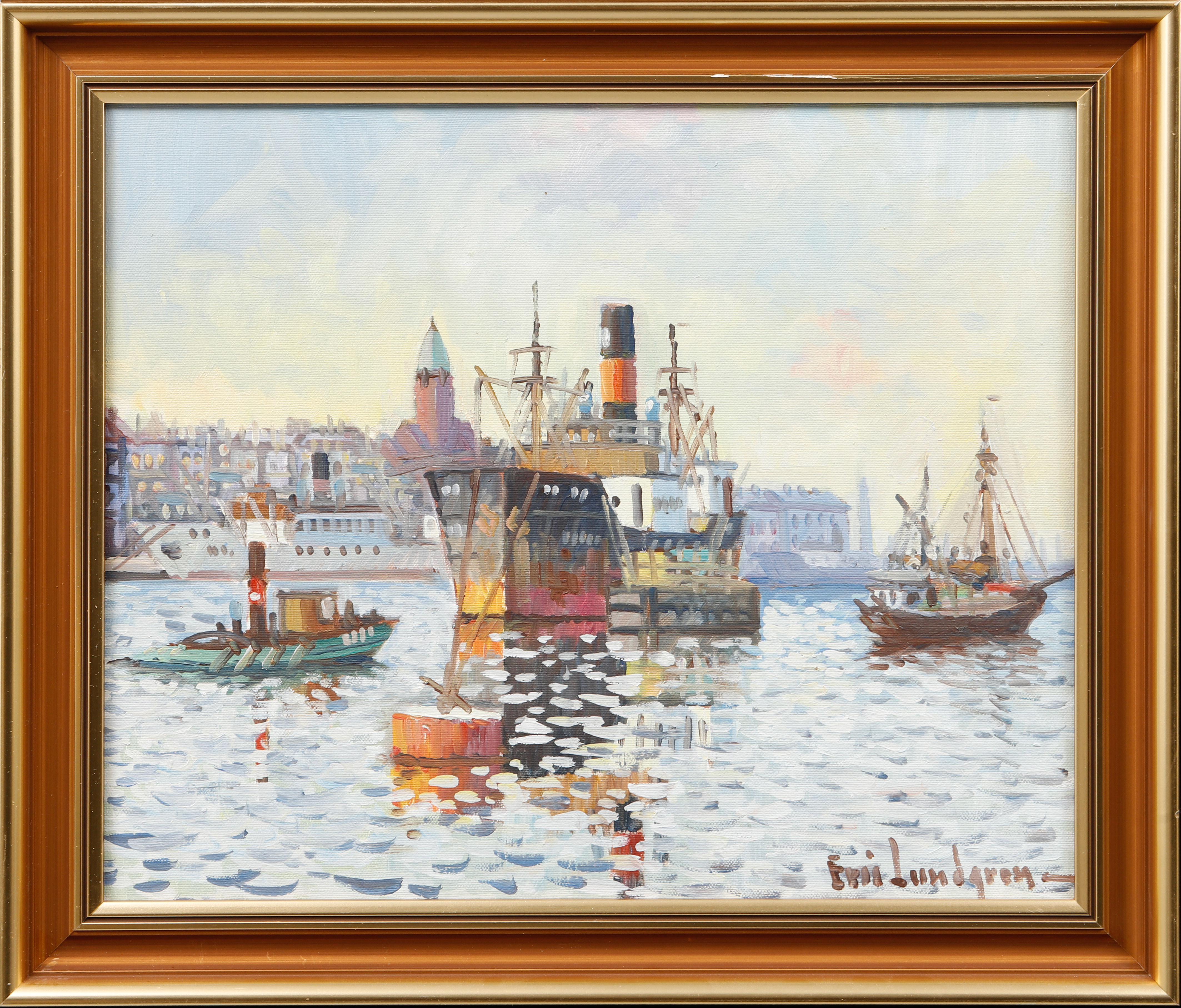ERIC LUNDGREN. Göteborgs inlet, oil on canvas, signed. Art - Paintings ...