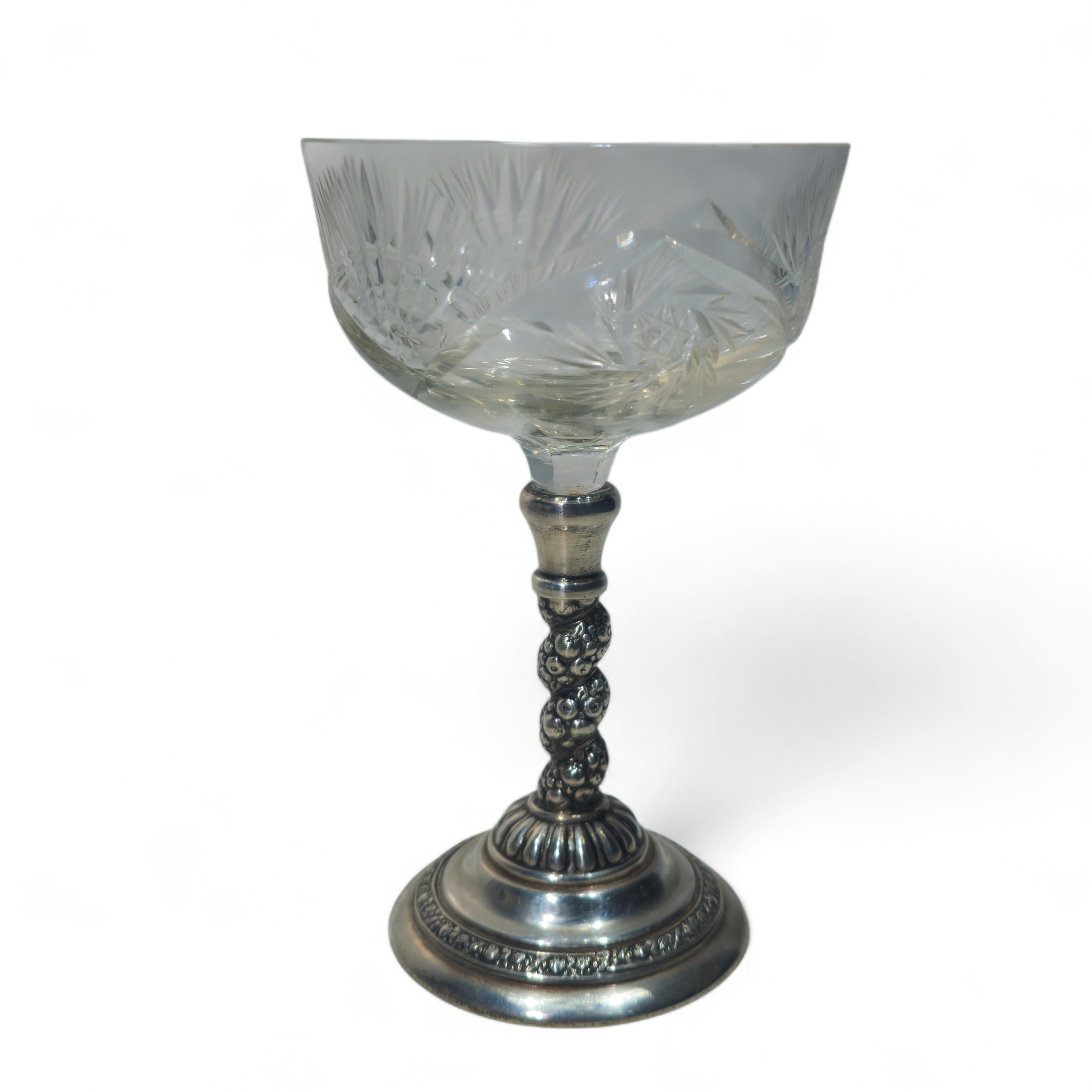 Images for 4786216. Six cups in carved crystal with foot in a Solomonic ...