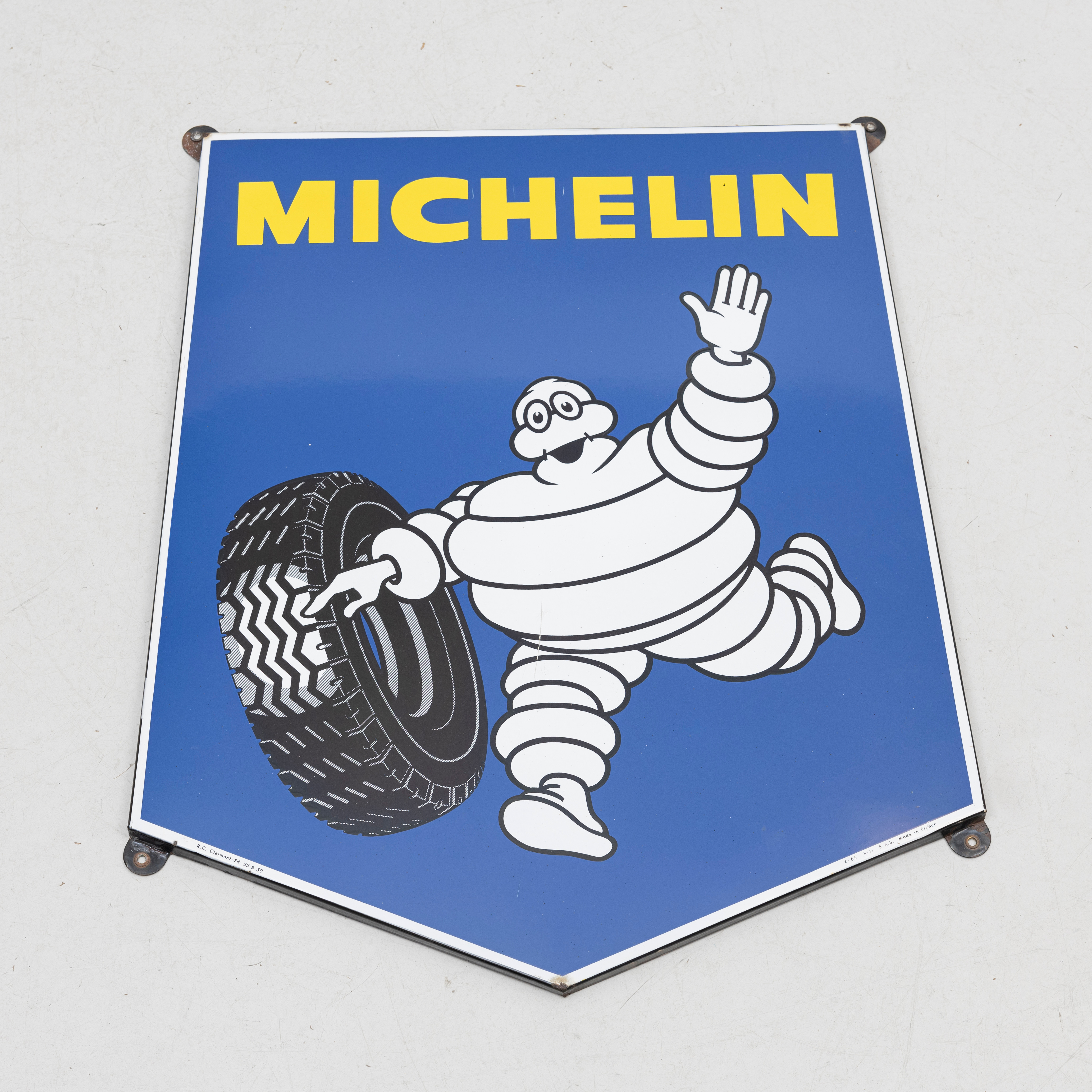 Images for 4787830. ENAMEL SIGN MICHELIN blue with yellow text, Made in ...