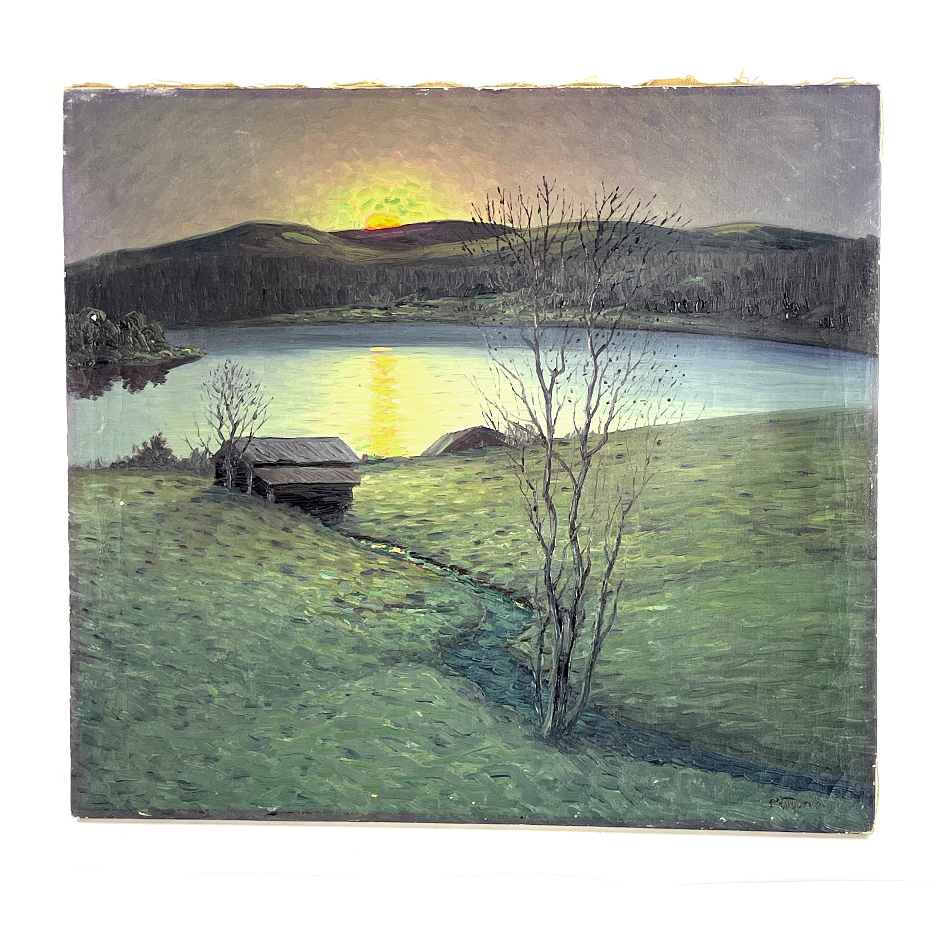 Images for 4791878. PER ENGSTROM. Oil on canvas, landscape, signed P ...