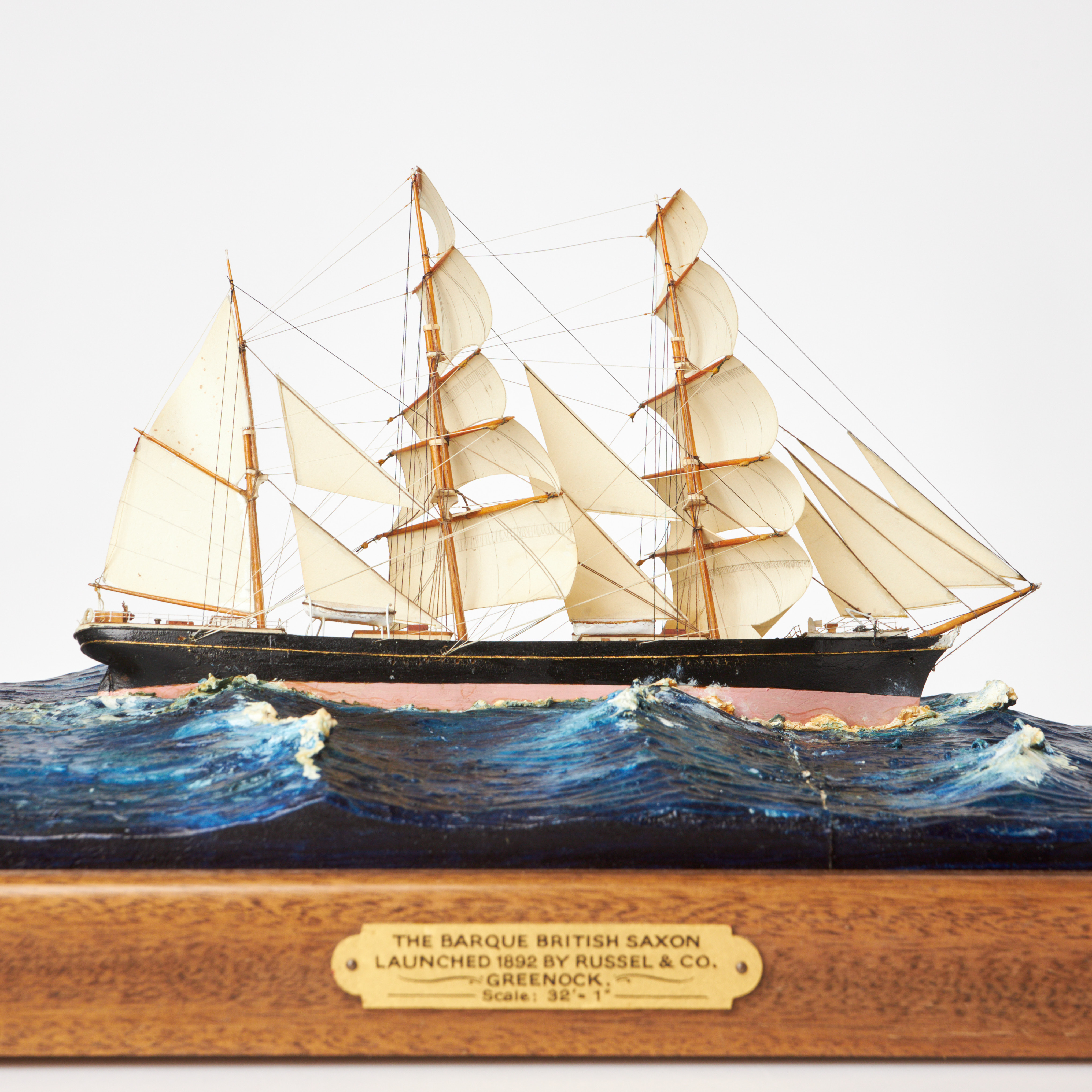 Images for 4793247. DIORAMA WITH SHIP MODEL, “The Barque British Saxon ...