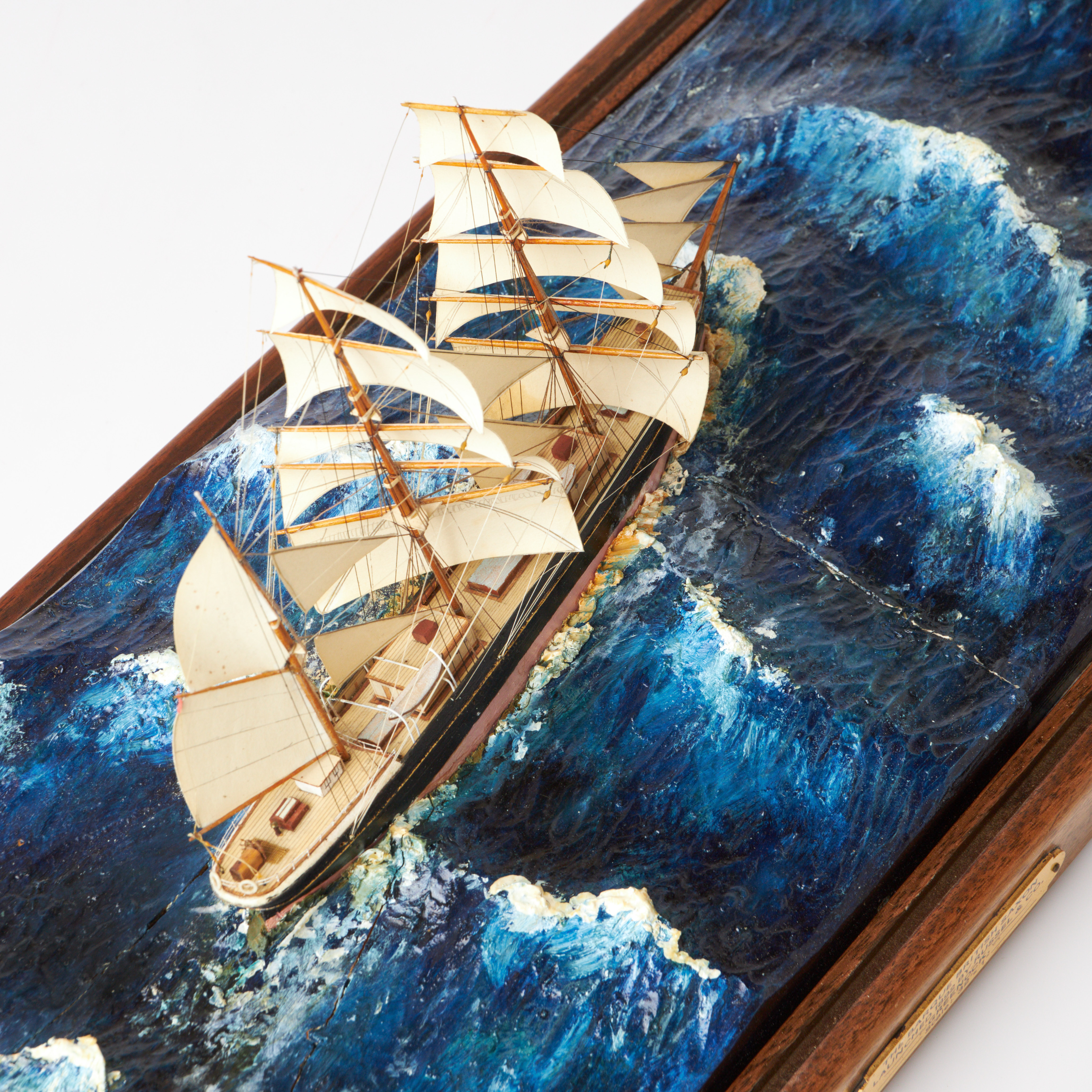 Images for 4793247. DIORAMA WITH SHIP MODEL, “The Barque British Saxon ...