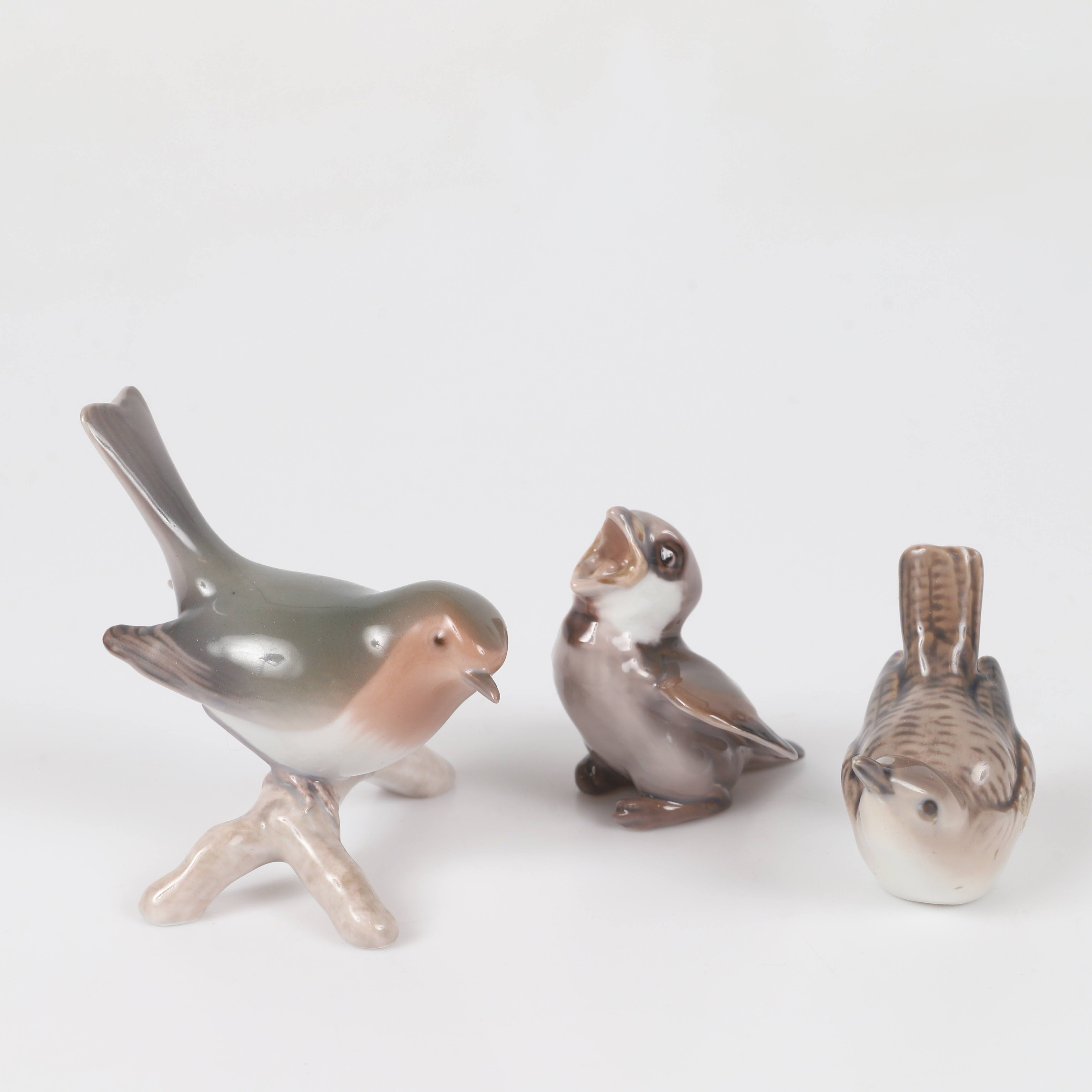 Images for 4793818. FIGURINES, 3 pieces of birds, porcelain Dahl Jensen ...