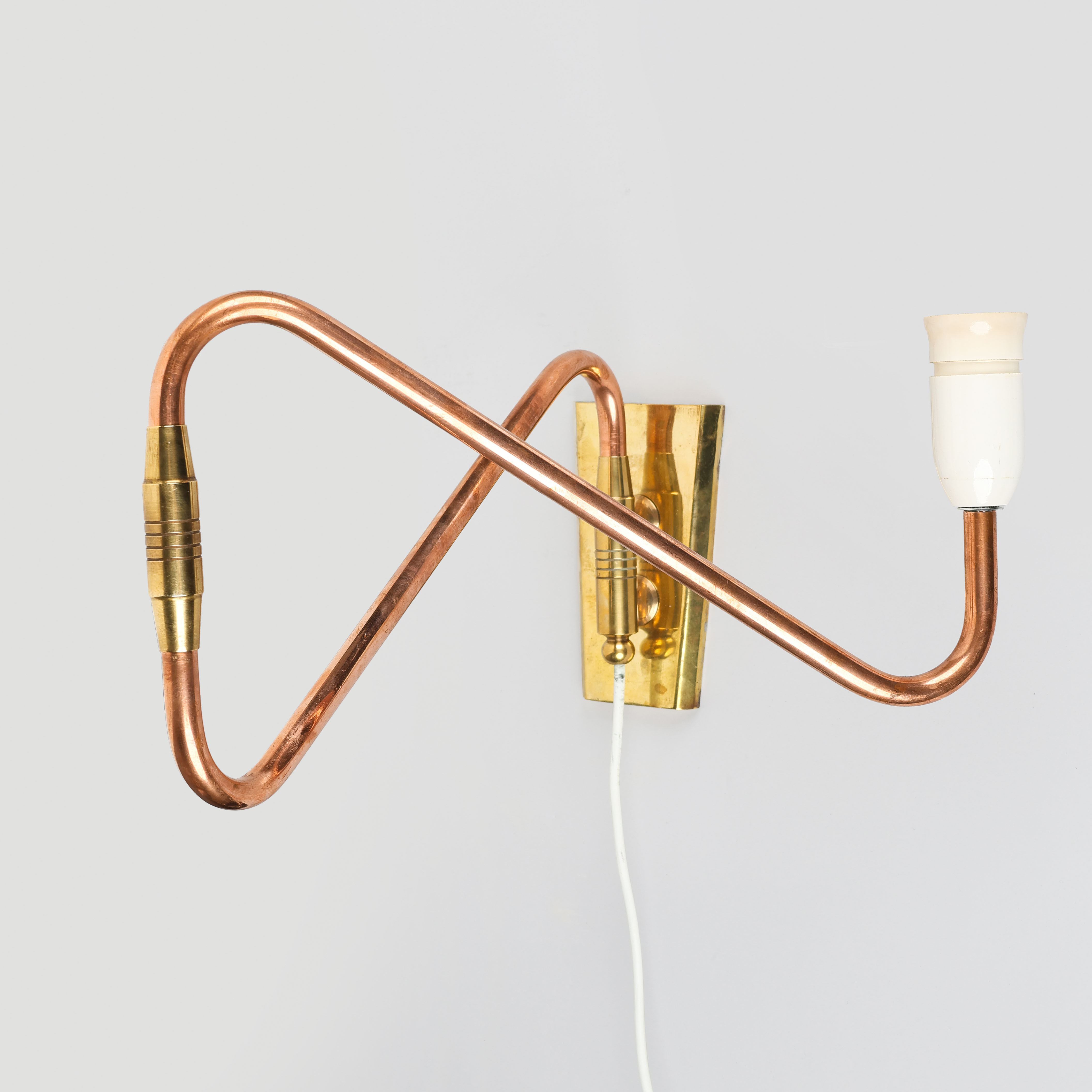 Bilder för 4807917. Flexibel vägglampa i mässing och koppar, dansk ...