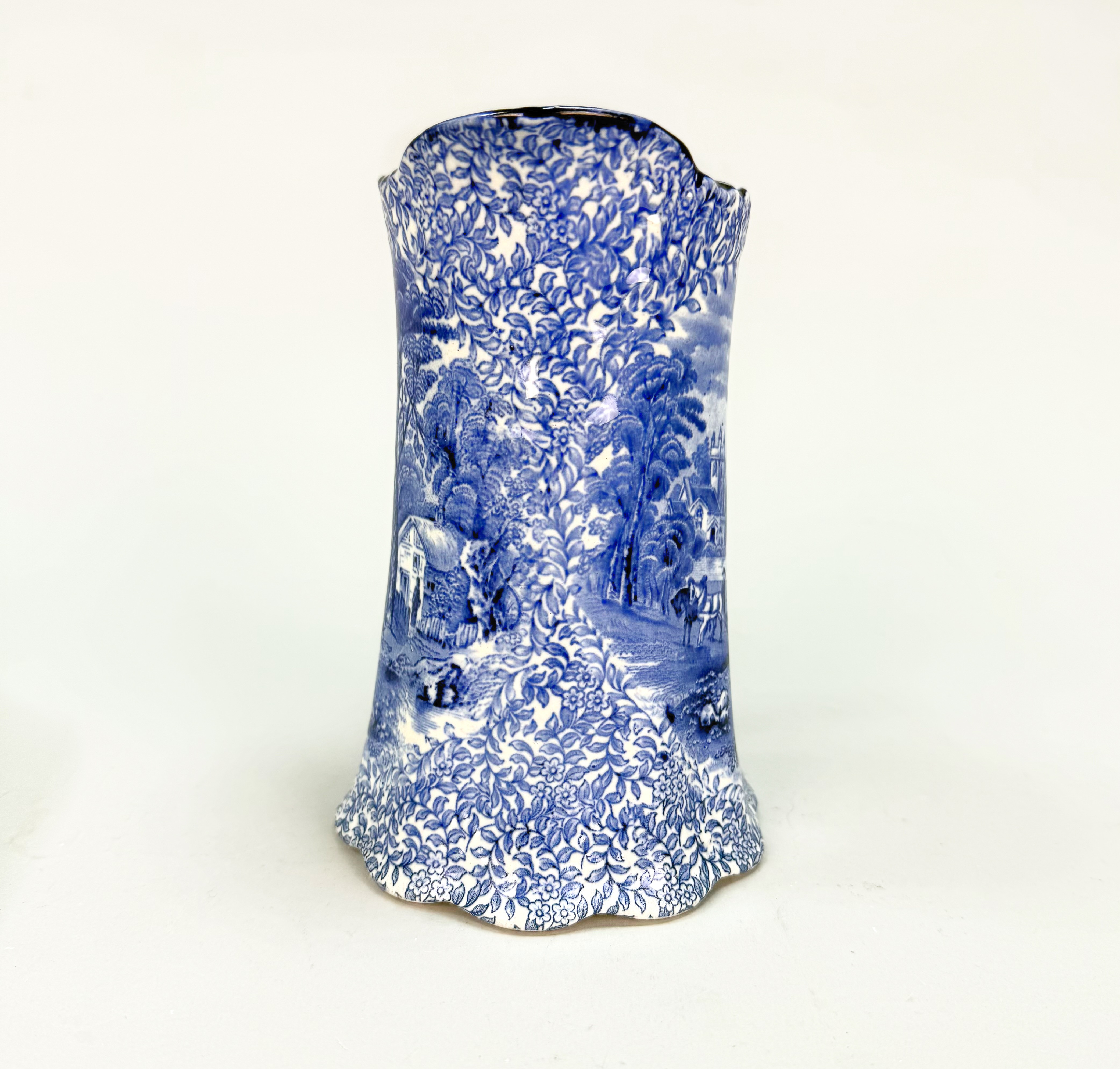 Images for 4808963. JUG - blue Fenton “Ye Olde Foley Ware” Foley James ...