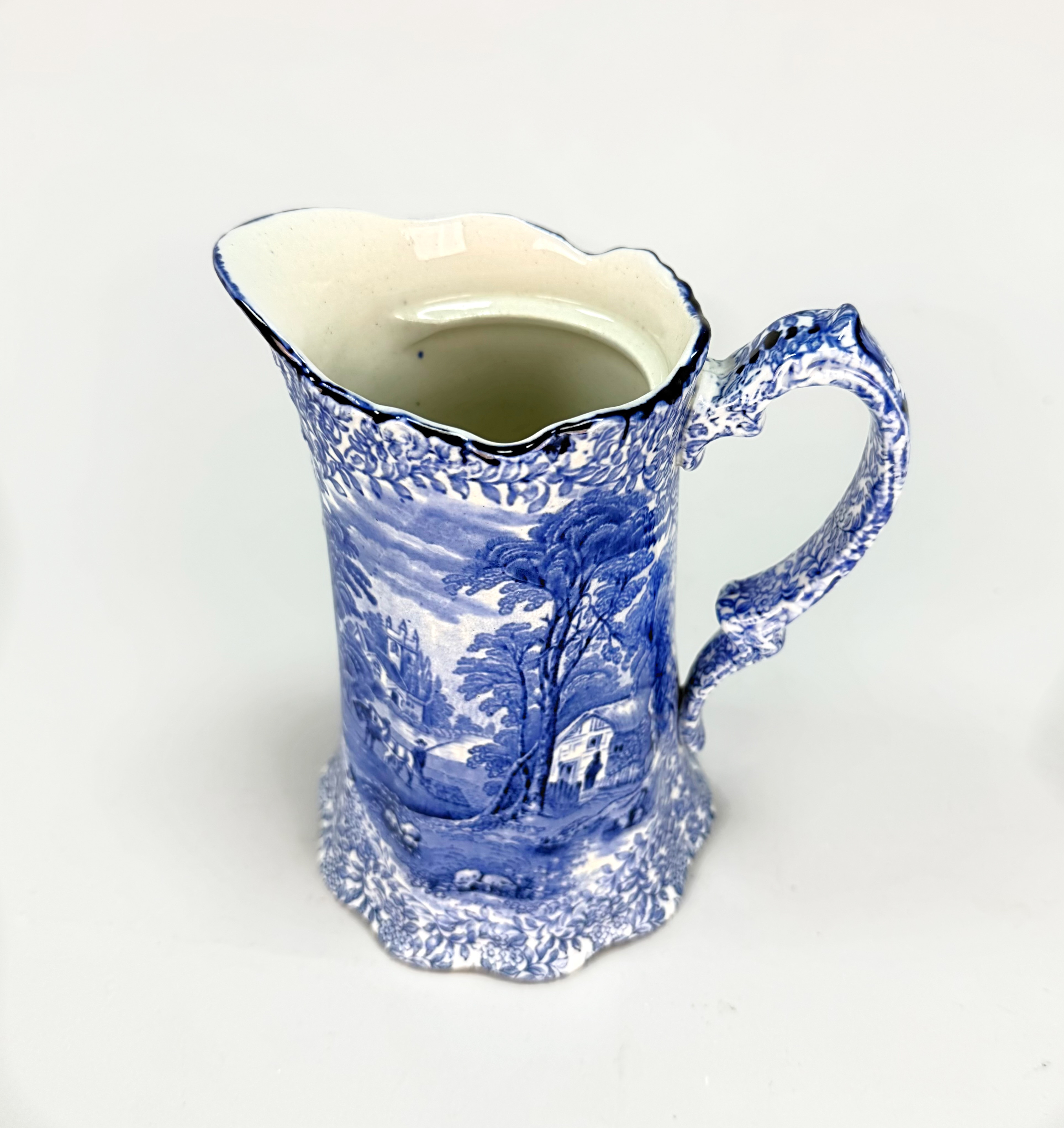 Images for 4808963. JUG - blue Fenton “Ye Olde Foley Ware” Foley James ...