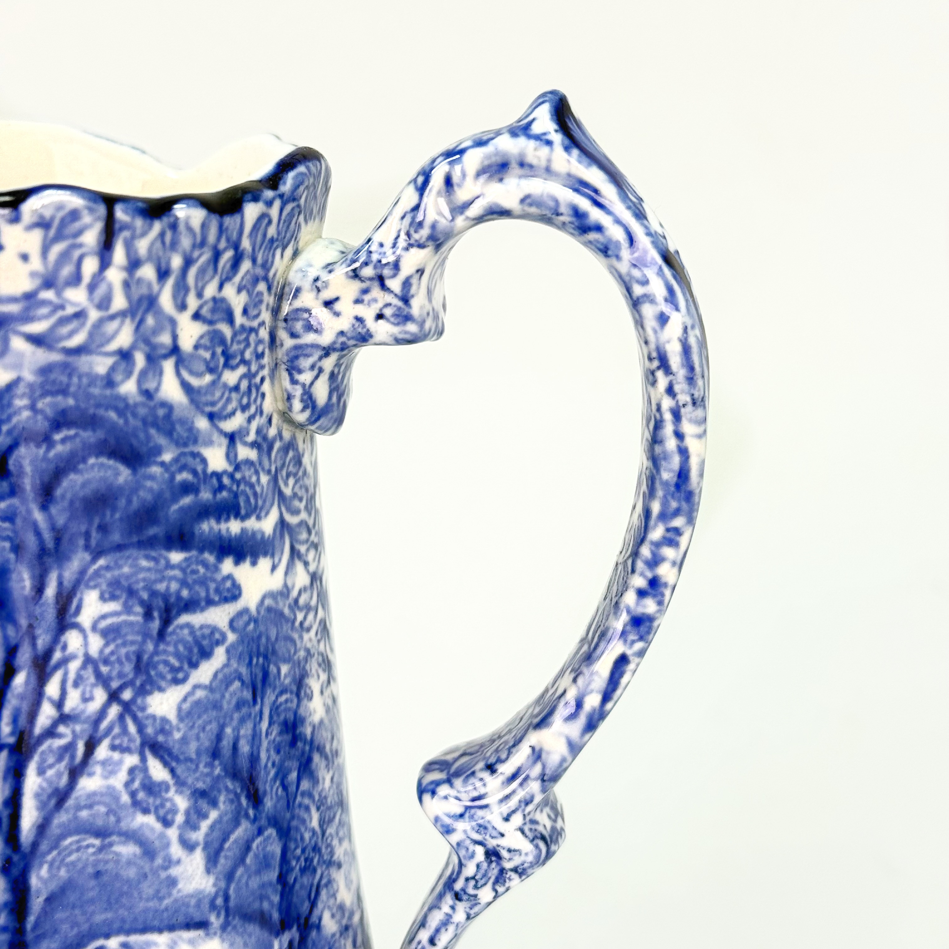 Images for 4808963. JUG - blue Fenton “Ye Olde Foley Ware” Foley James ...