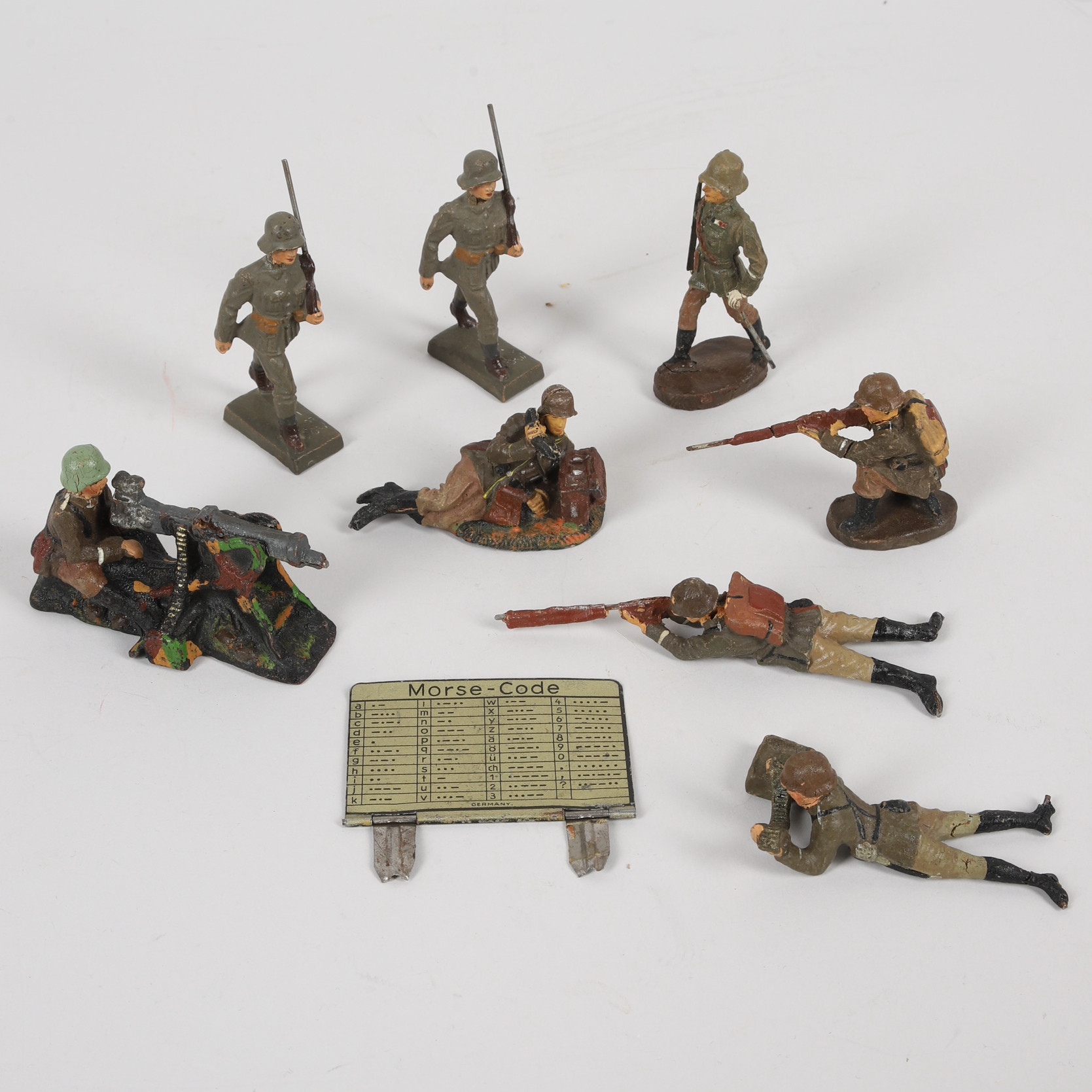 Images for 4809902. A set of 8+1 figures, soldiers and a plate Morse ...