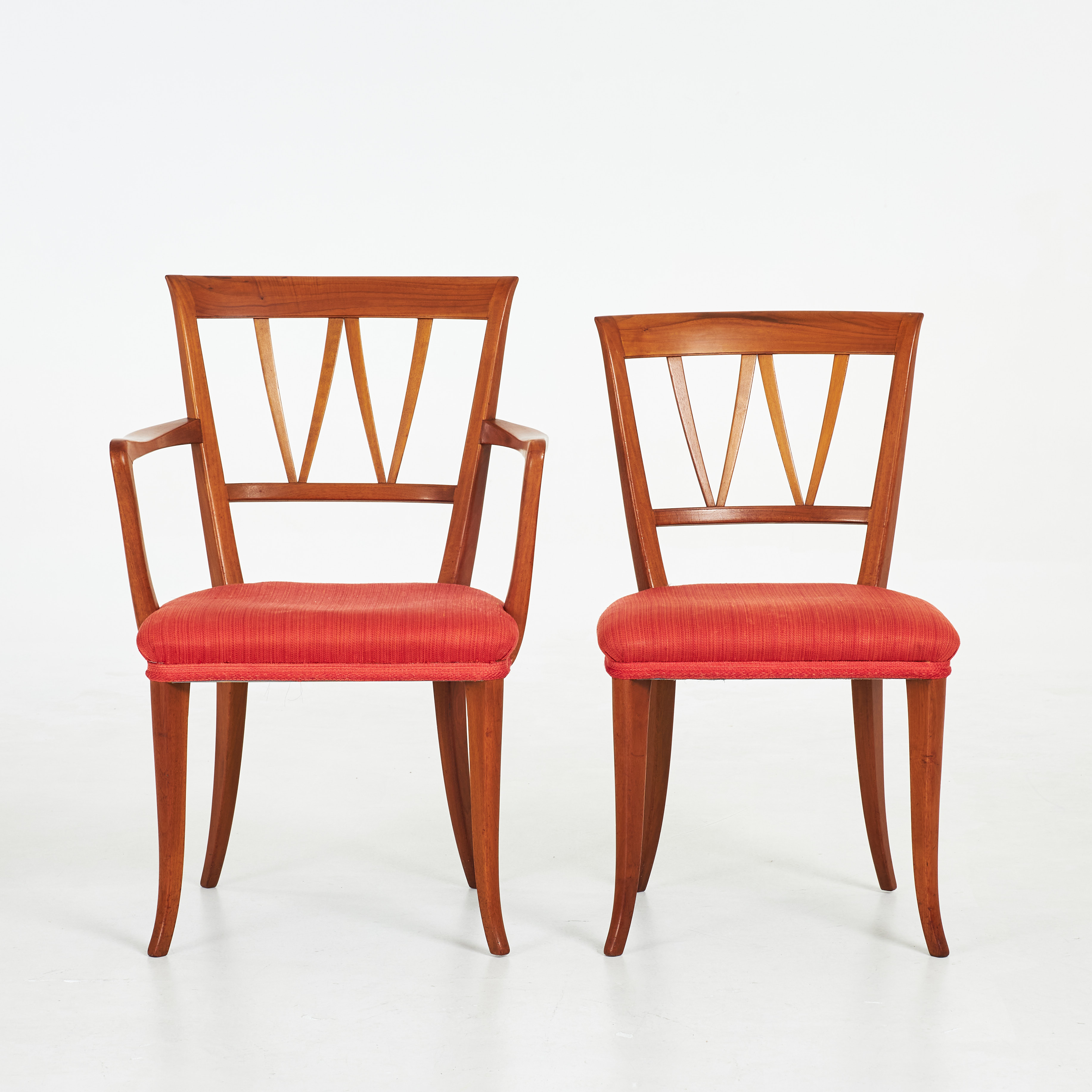 Images for 4813277. CARL MALMSTEN. “Pyramid”, 8 chairs, one armchair ...