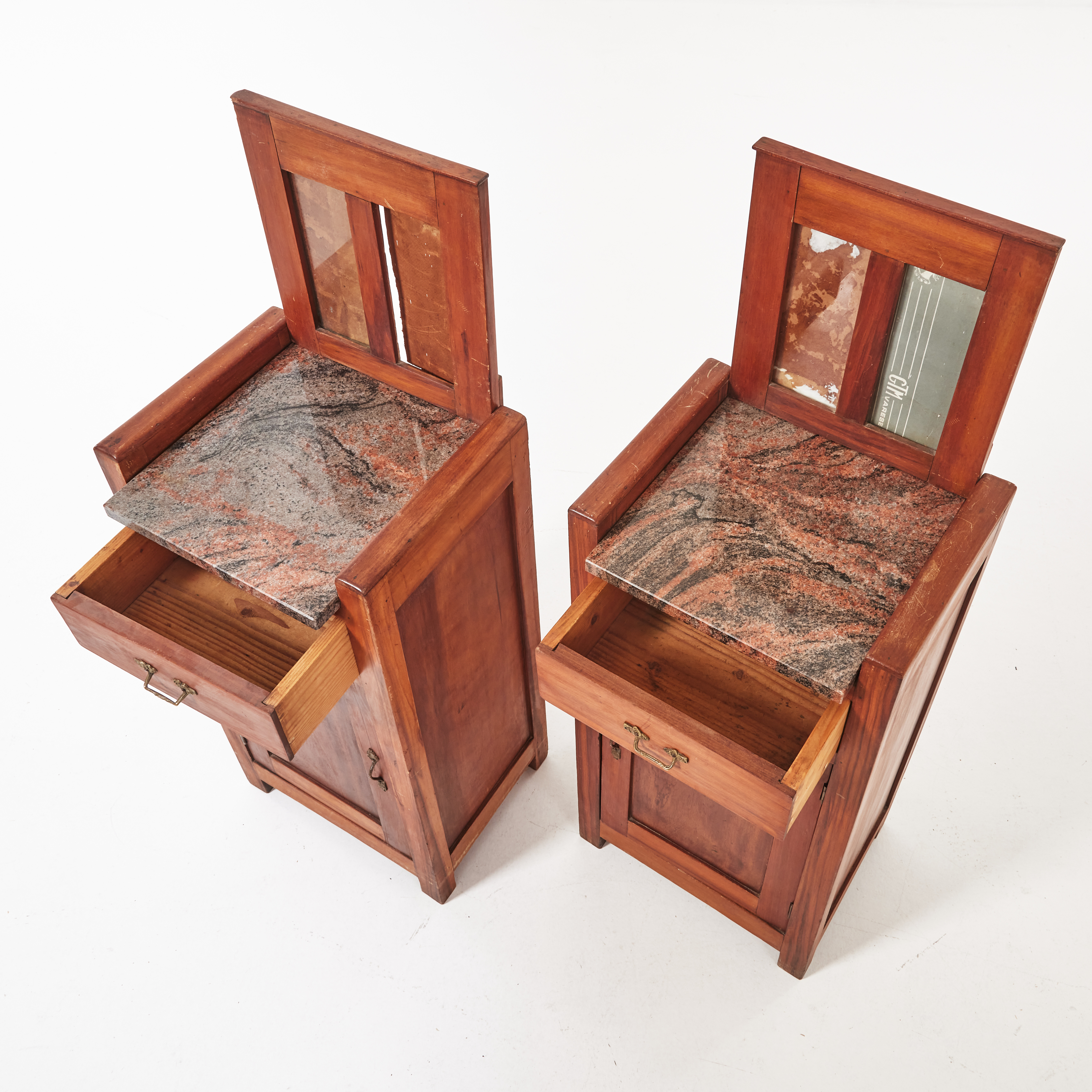 Images for 4815860. A pair of 20th century bedside tables, stone ...