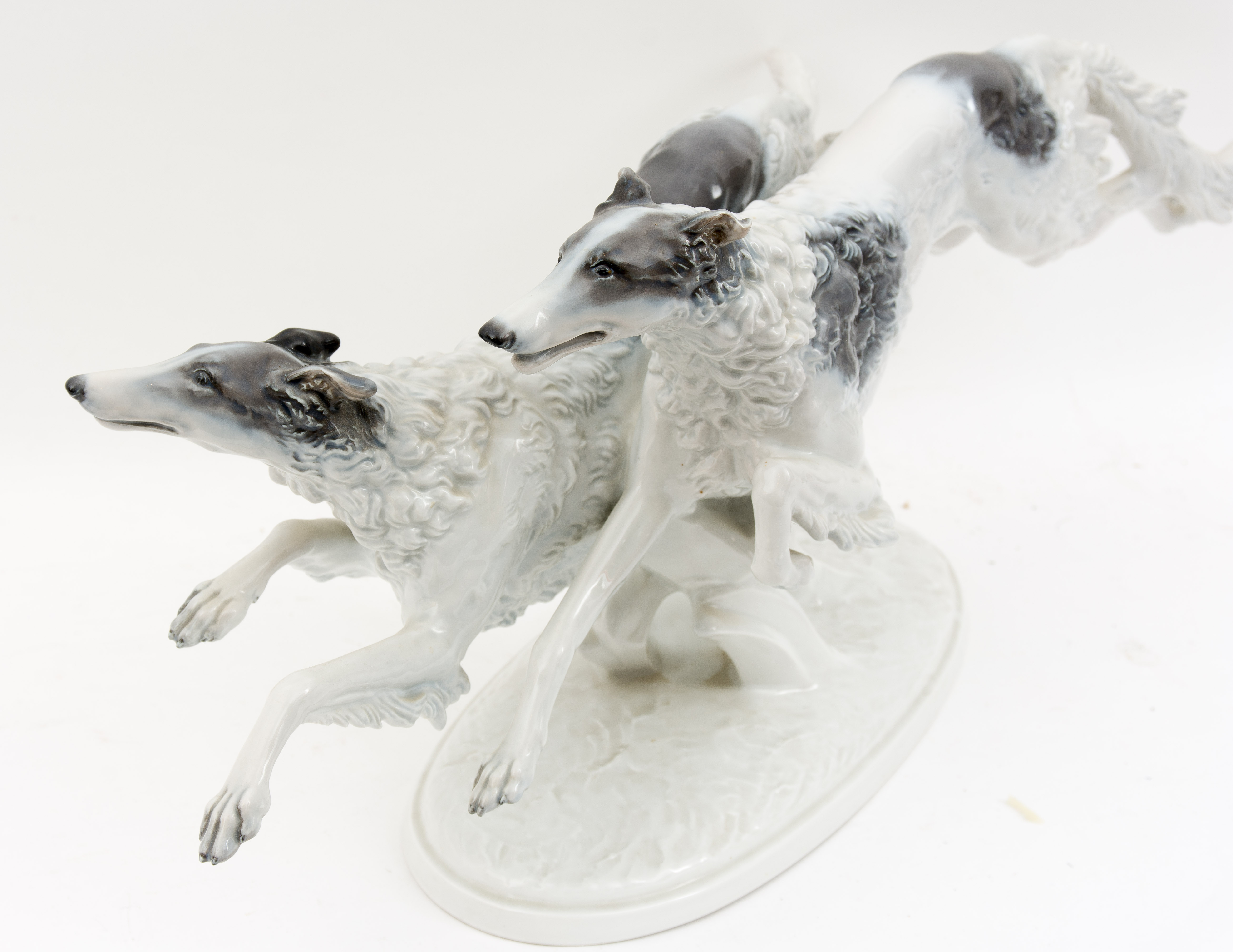 Images for 482078. ROSENTHAL. "Jumping greyhound borzoi", hand-painted ...
