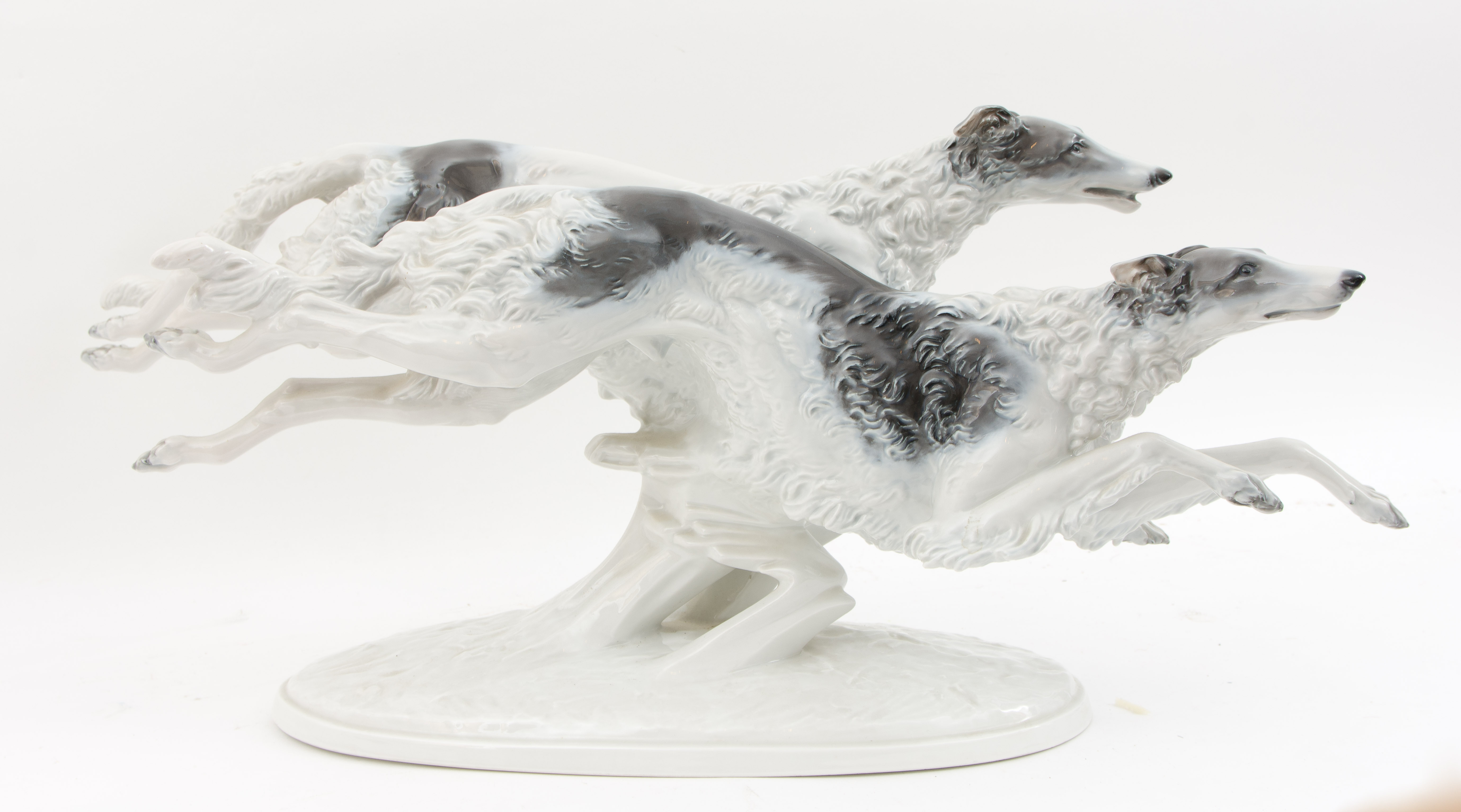Images for 482078. ROSENTHAL. "Jumping greyhound borzoi", hand-painted ...