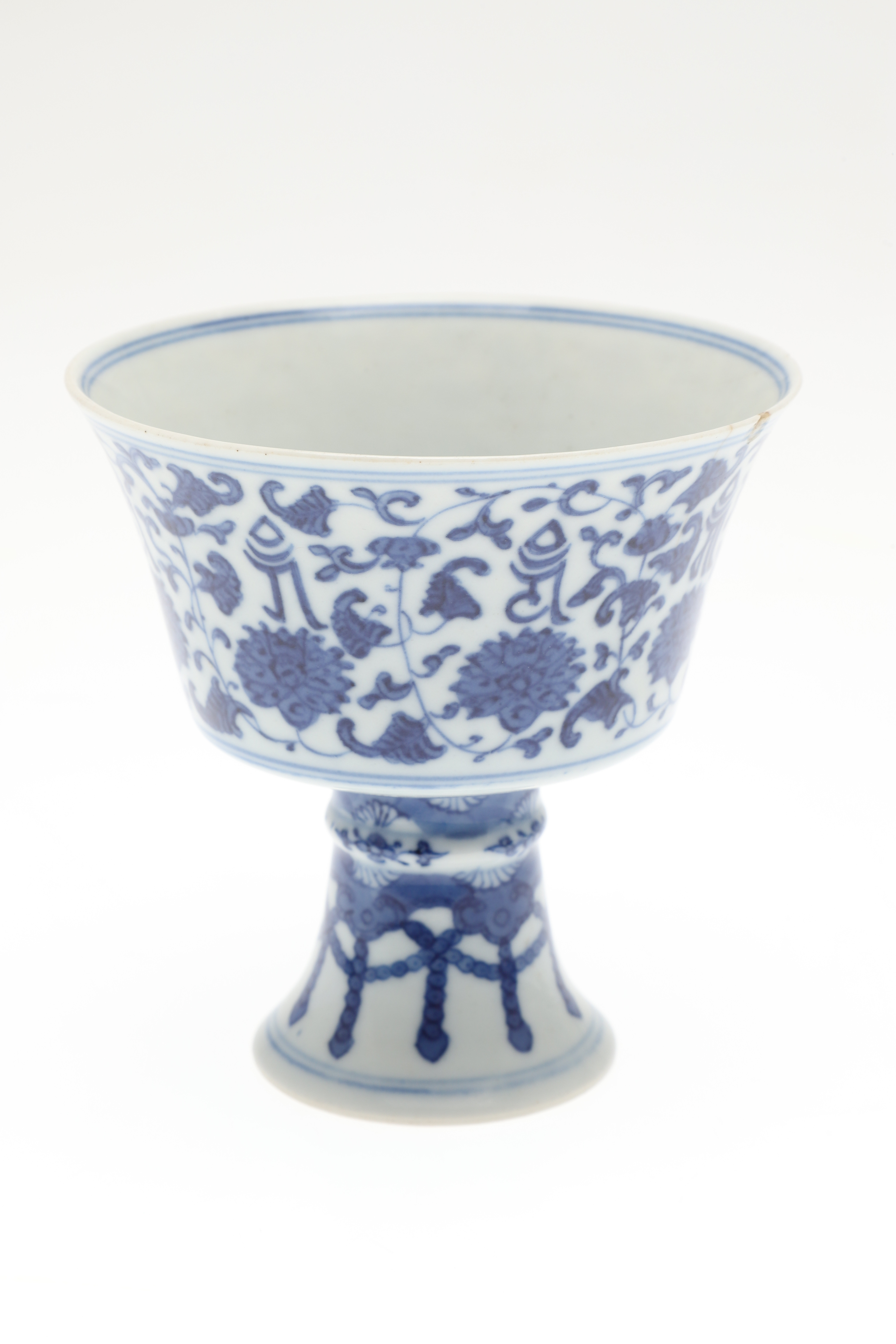Images for 4832036. PAIR OF CHINESE TIBETAN STYLE BLUE & WHITE STEM ...
