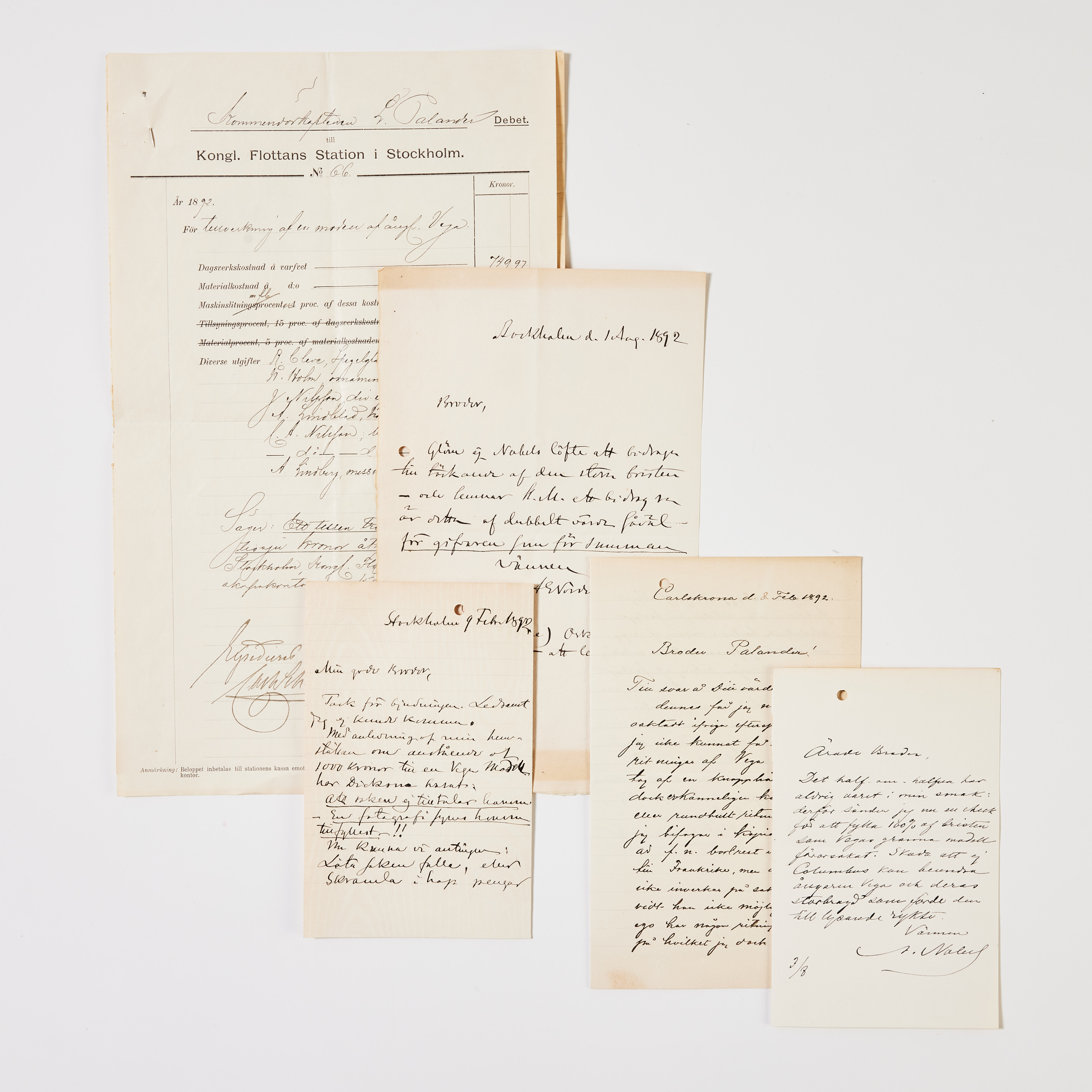Images for 4832672. LETTER FROM NOBEL AND NORDENSKIÖLD ABOUT THE VEGA ...