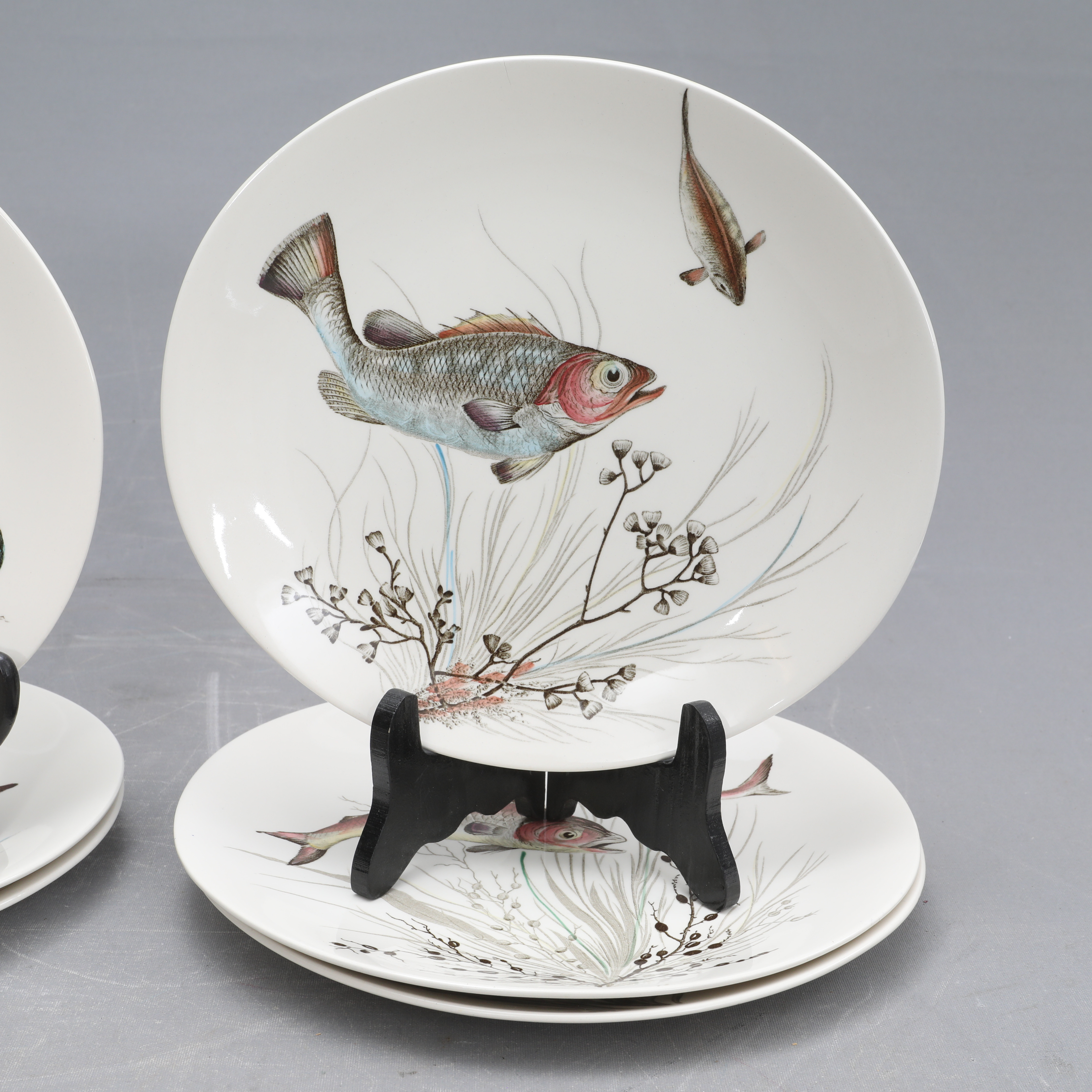 Images for 4835638. FISH PLATES,, 6 pieces, flint, "Fish “, Johnson o ...