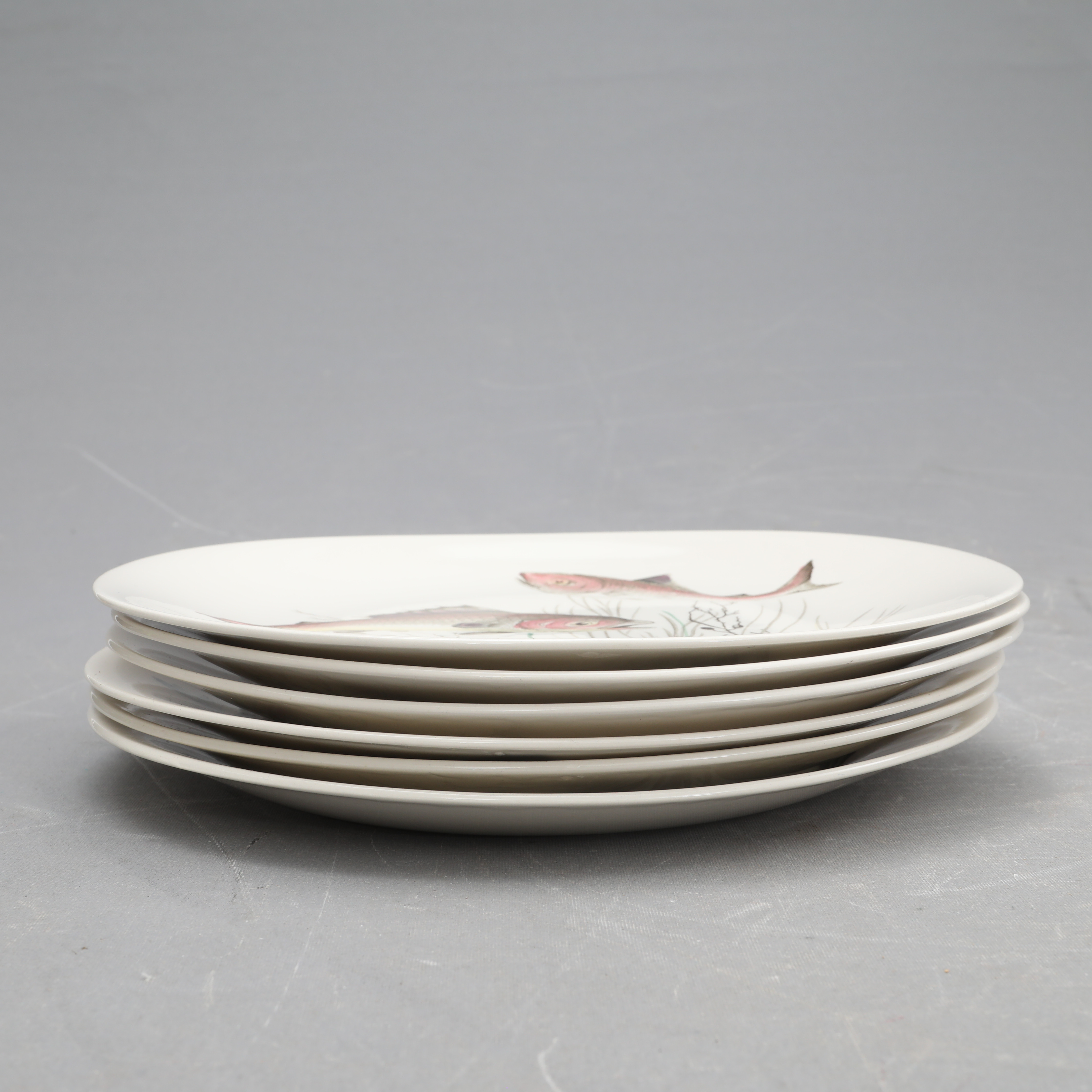 Images for 4835638. FISH PLATES,, 6 pieces, flint, "Fish “, Johnson o ...