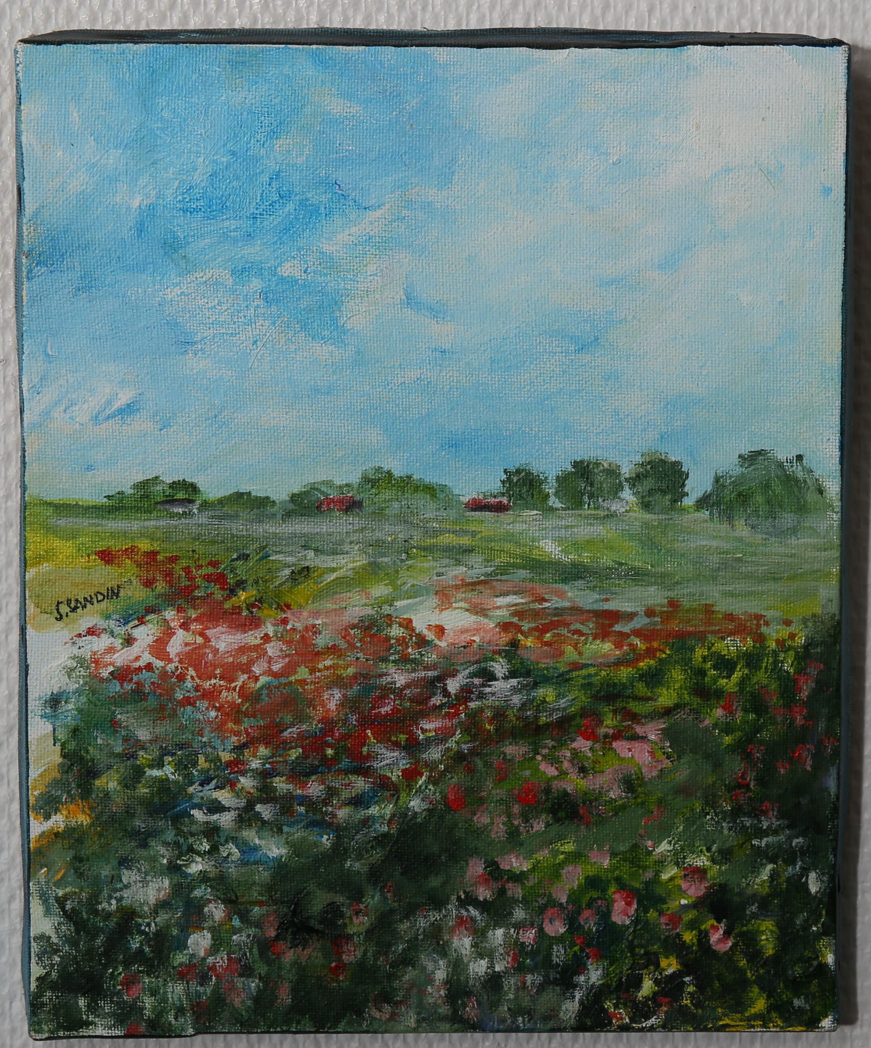 Images for 484564. SVEN SANDIN. Oil on canvas, Summer meadow, signed S ...