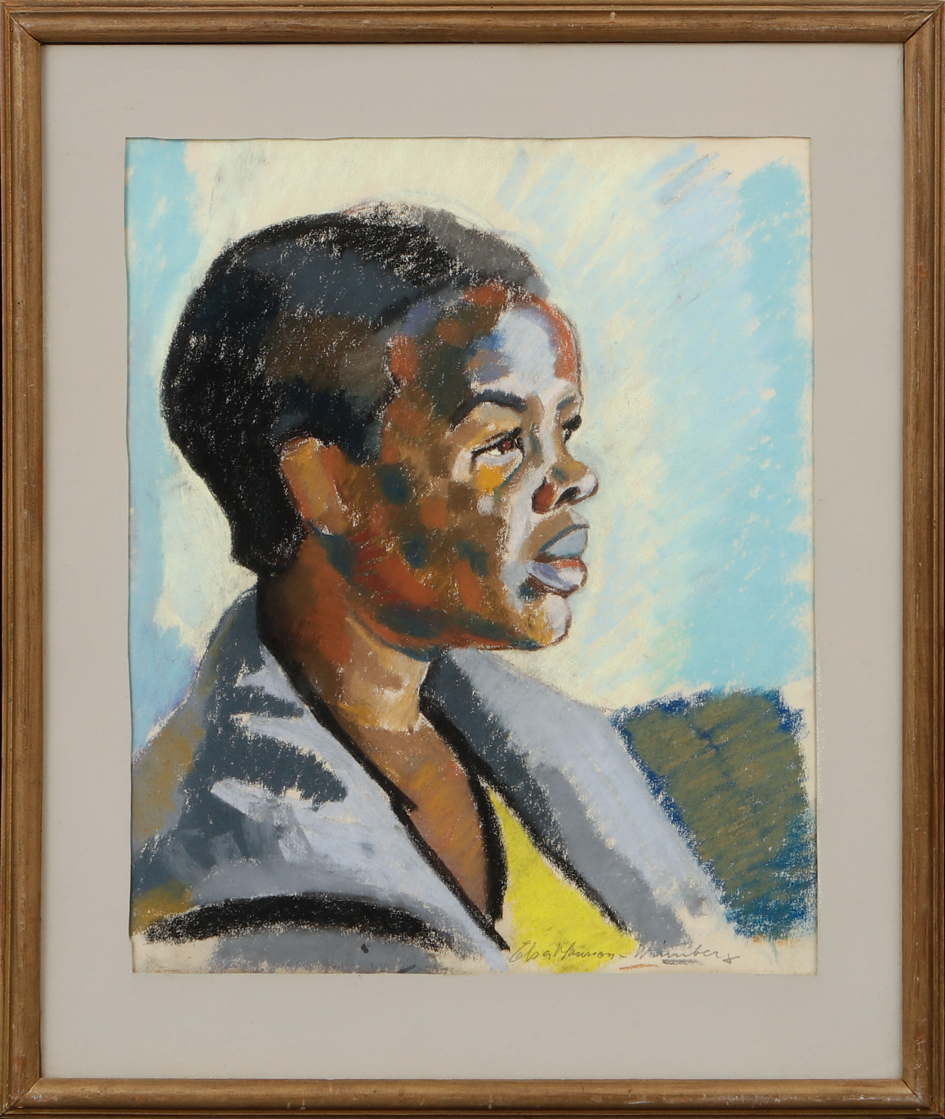 ELSA HANSSON-WINNBERG. “African”, pastel, signed. Art - Paintings ...