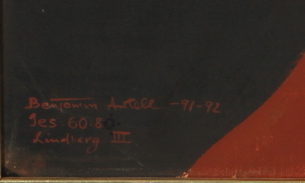 Images for 50818. BENJAMIN ANTELL. "Lindberg III", oil on canvas signed ...